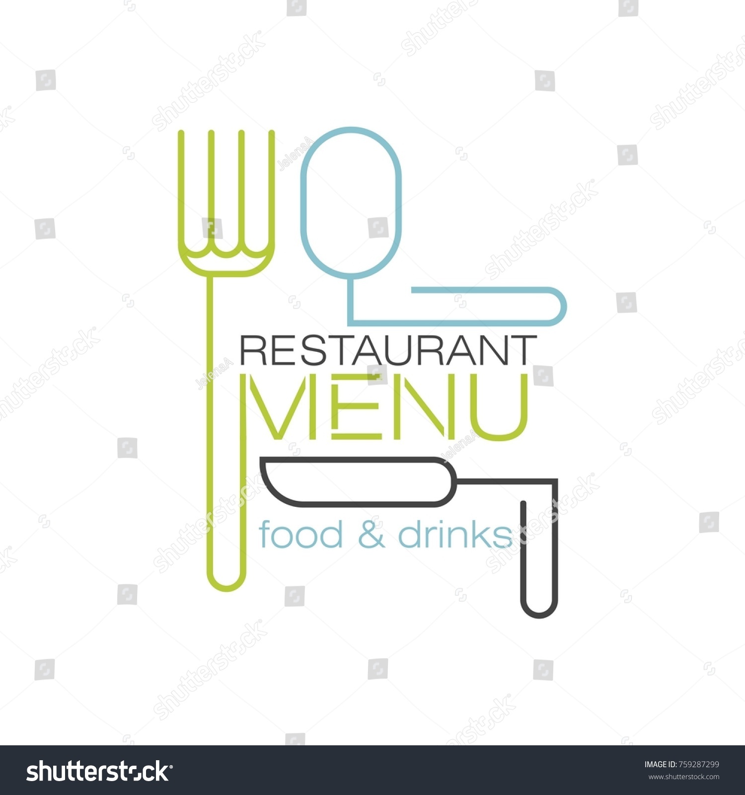 Vektor Stok Restaurant Menu Template Logo Restaurant (Tanpa Royalti ...