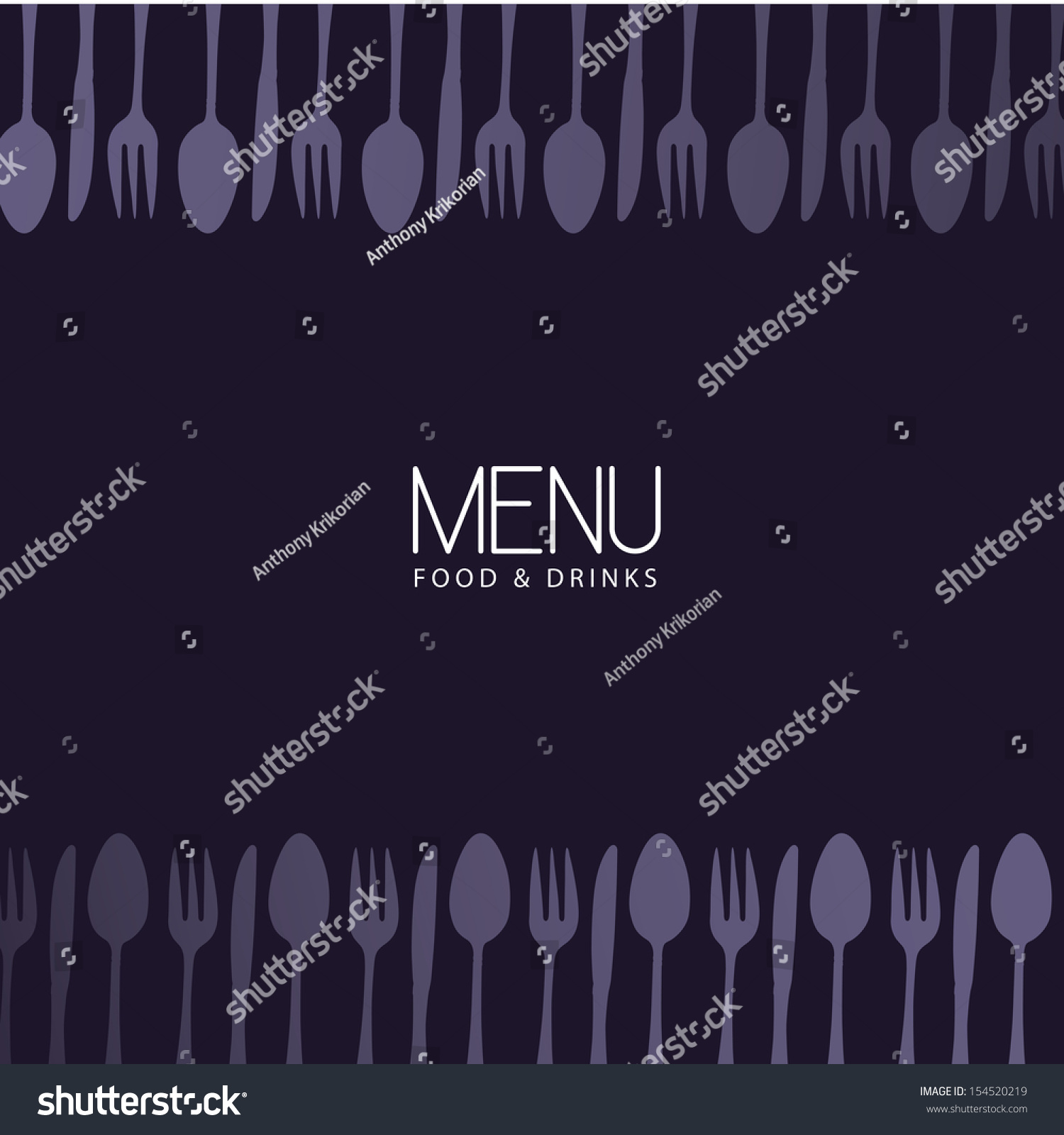 Restaurant Menu Vector Art Stock Vector (Royalty Free) 154520219 ...