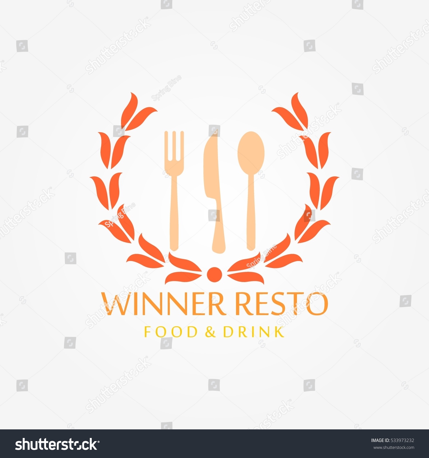 Restaurantresto Logo Design Template Vector Illustration Stock Vector ...