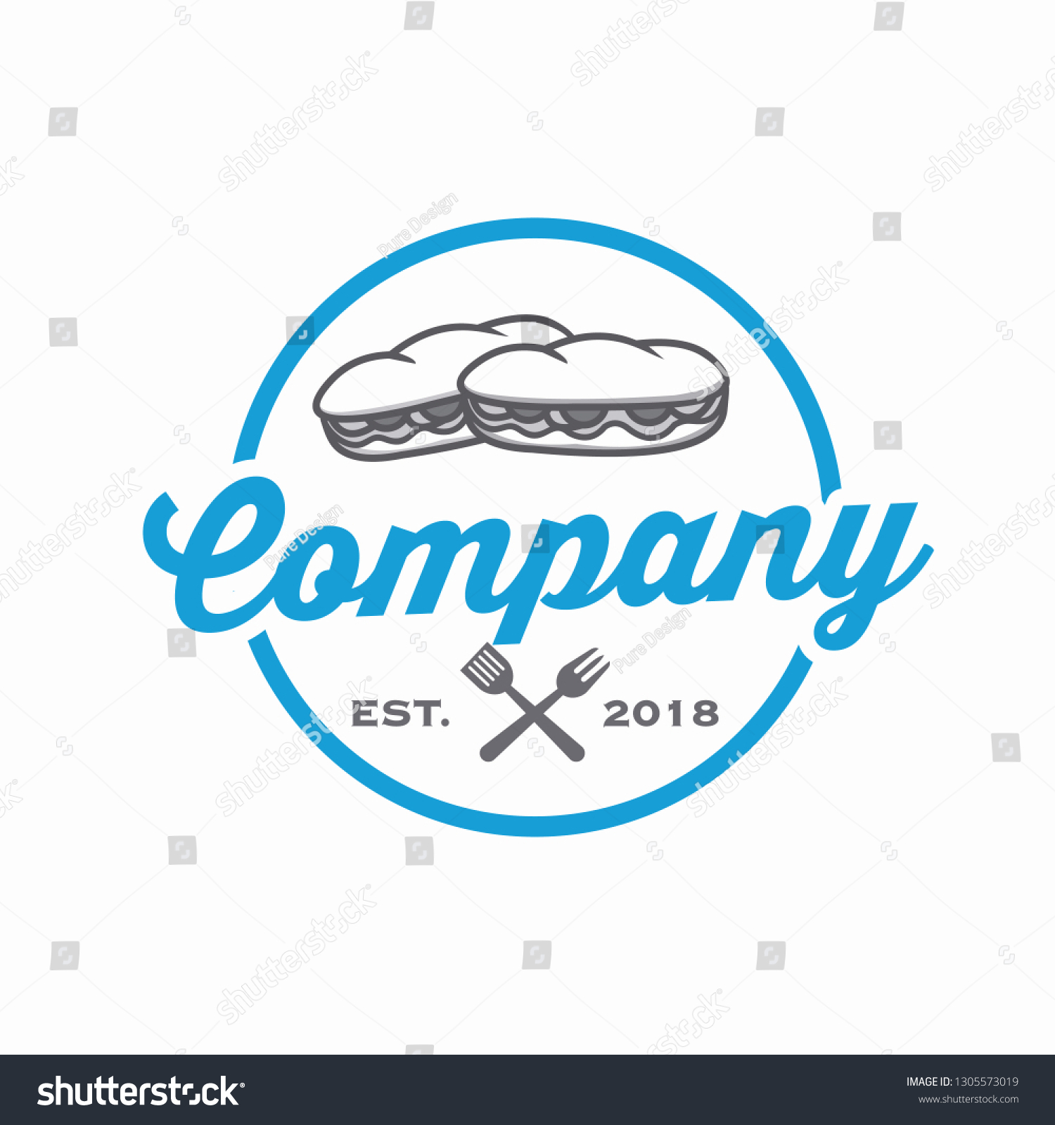 Restaurant Sandwich Logo Stock Vector (Royalty Free) 1305573019 ...