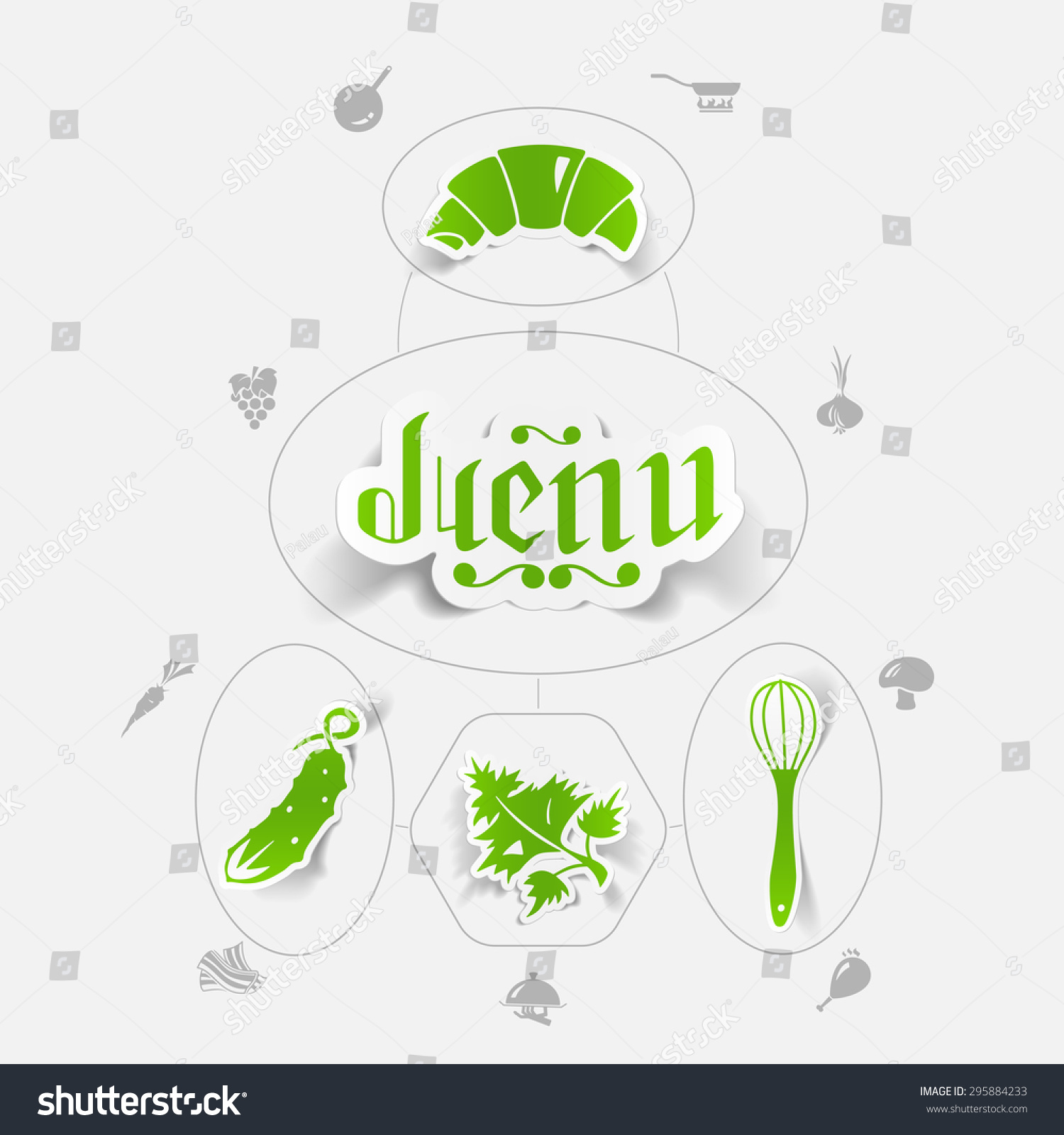 Restaurant Sticker Infographic Stock Vector (Royalty Free) 295884233 ...