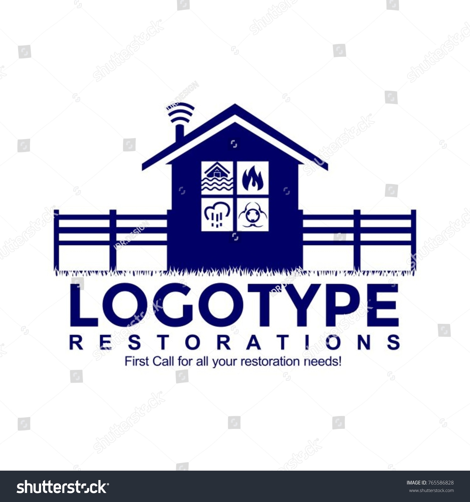 Restorations Logo Design Stock Vector (Royalty Free) 765586828 ...
