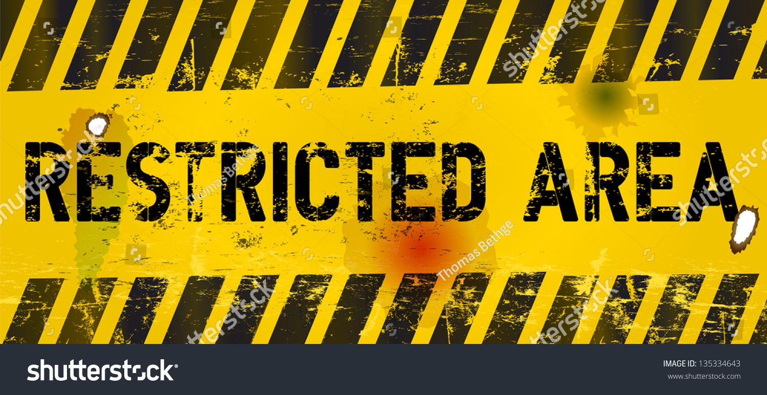 Restricted Area Prohibition Signvector Stock Vector (Royalty Free ...