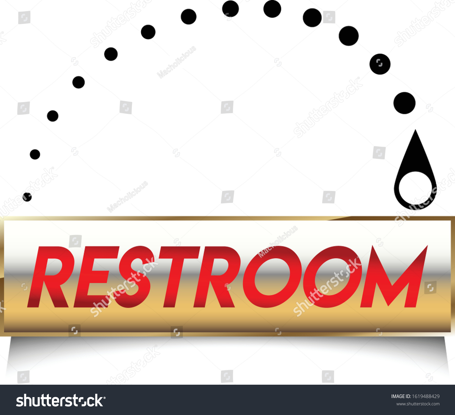Restroom Logo Icon Vector Stock Vector (Royalty Free) 1619488429 ...