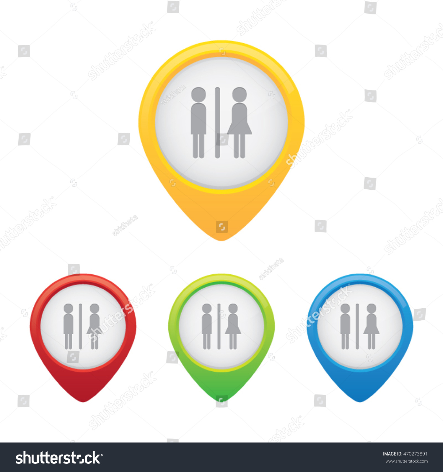 Restroom Pins Stock Vector (Royalty Free) 470273891 | Shutterstock