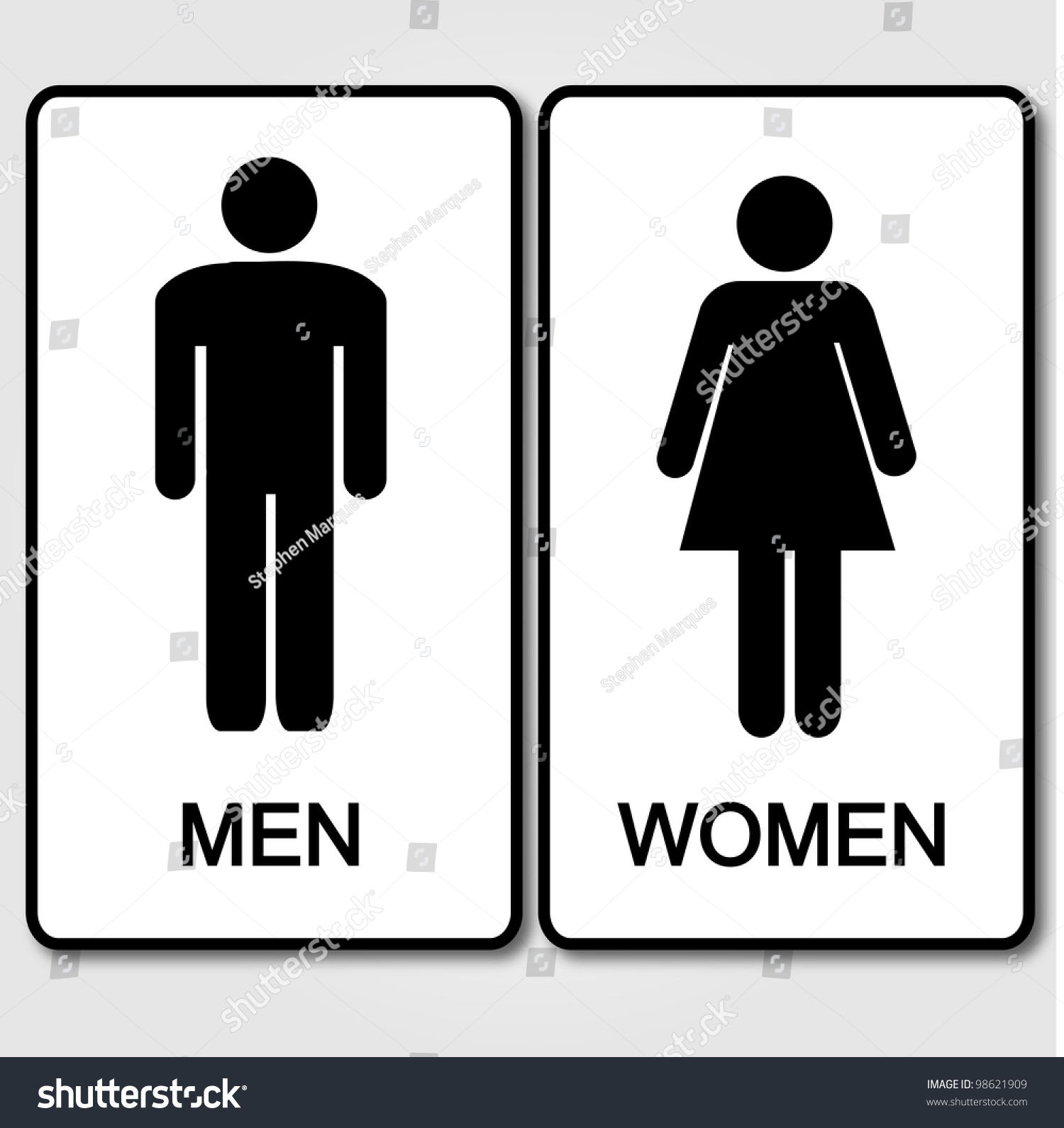 Restroom Sign Stock Vector (Royalty Free) 98621909 | Shutterstock
