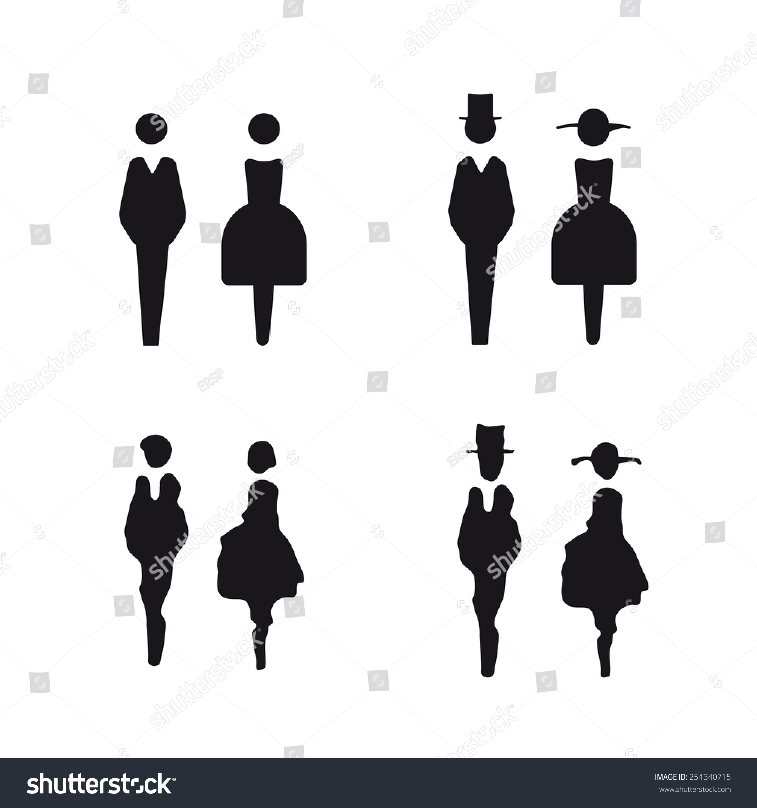 Restroom Sign Vector Stock Vector (Royalty Free) 254340715