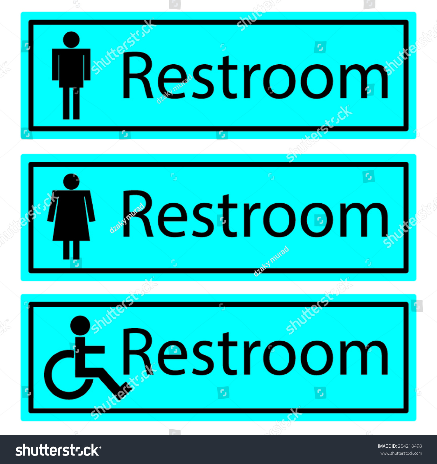 Restroom Signs Stock Vector (Royalty Free) 254218498 | Shutterstock