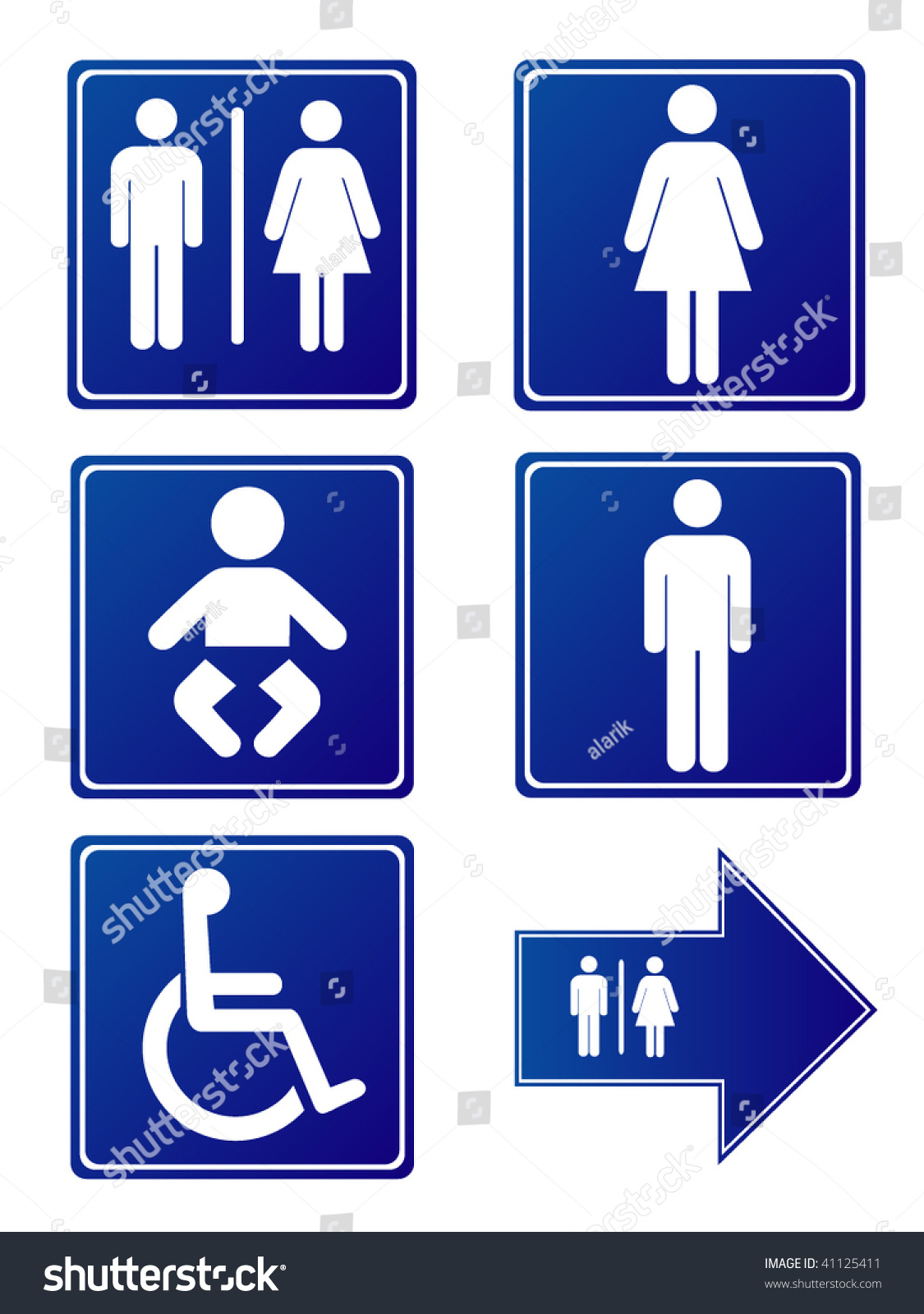 Restroom Signs Stock Vector (Royalty Free) 41125411