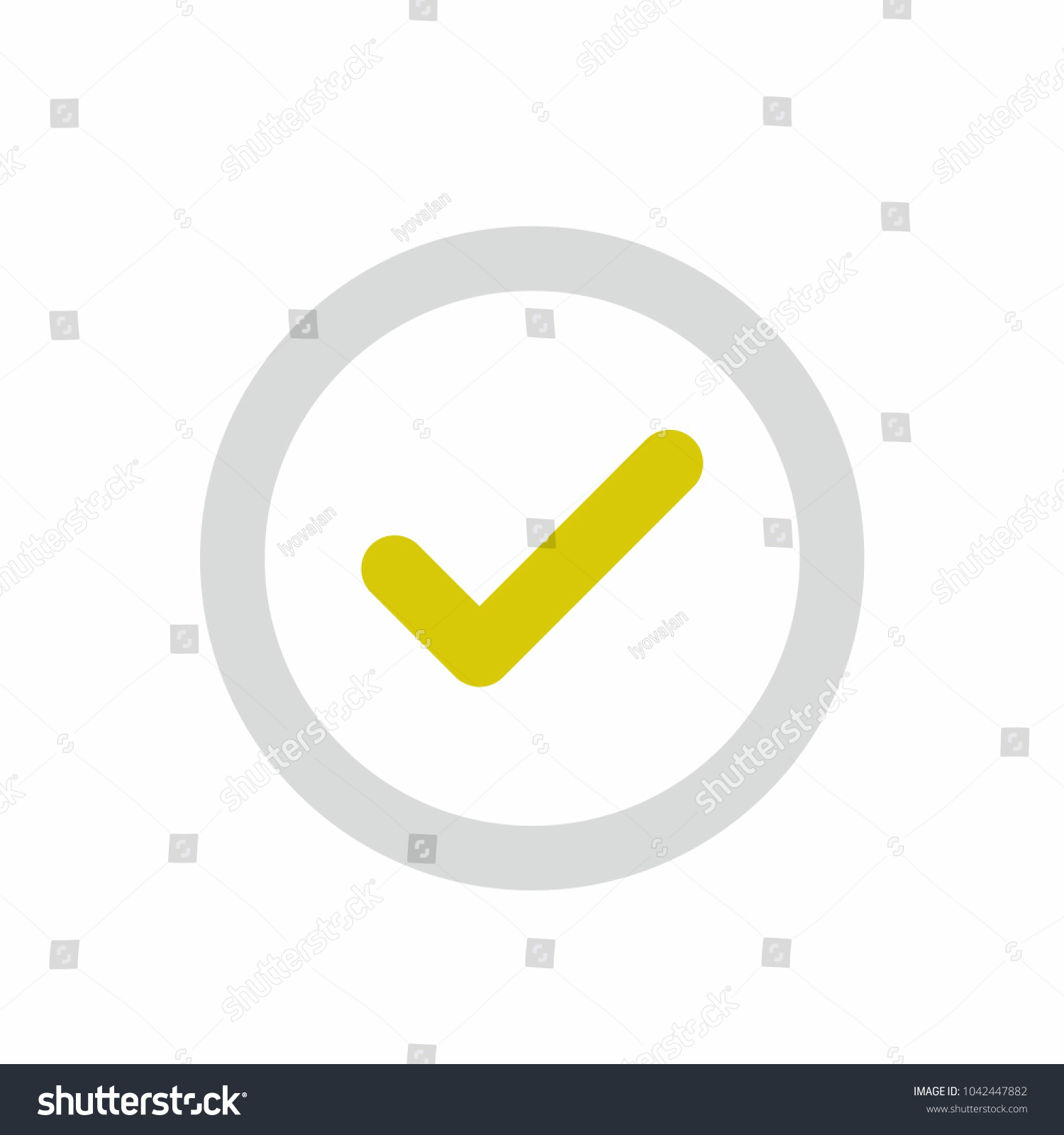Result Icon Vector Check Mark Symbol Stock Vector (Royalty Free) 1042447882