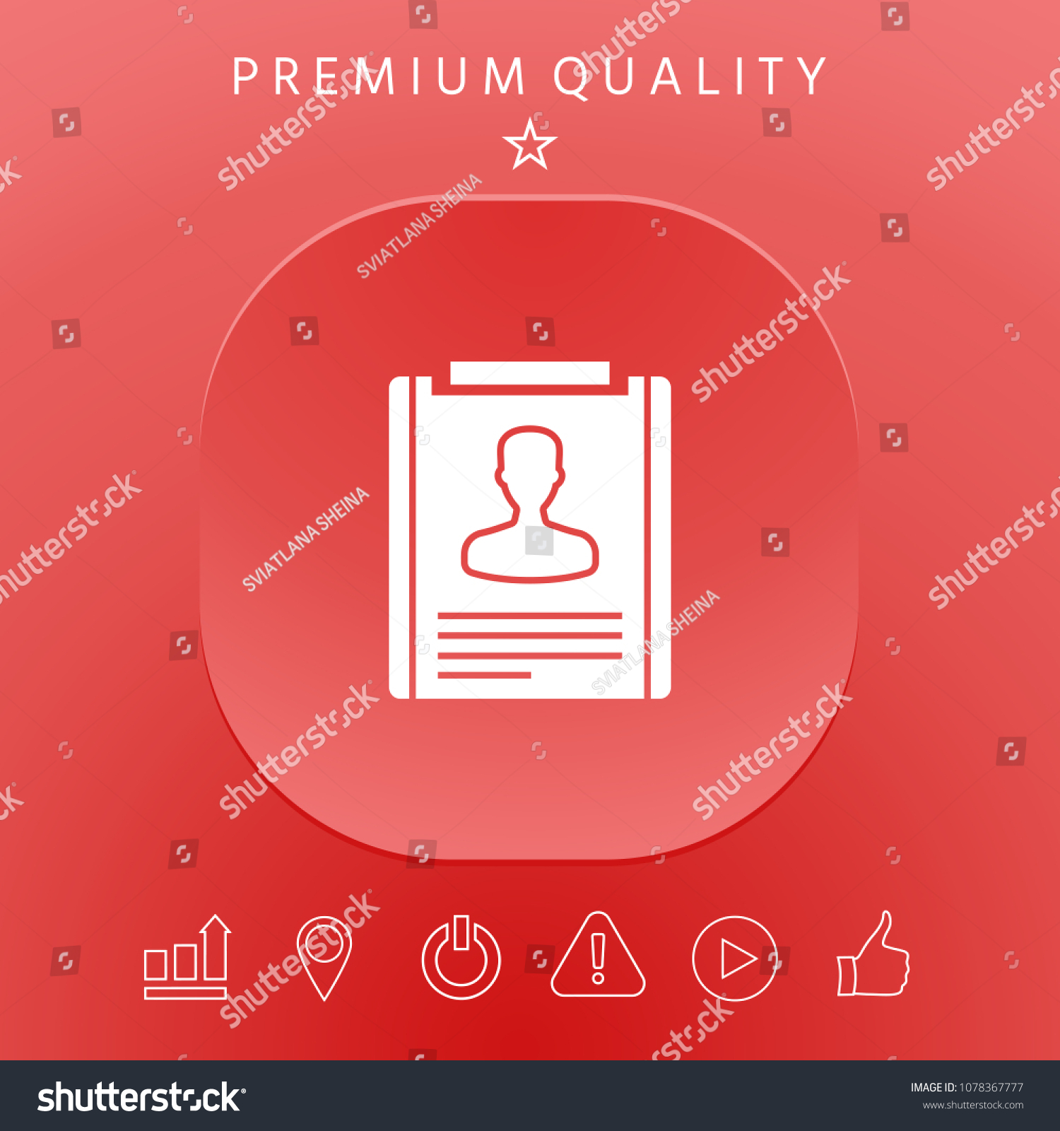 Resume Icon Symbol Stock Vector (Royalty Free) 1078367777 | Shutterstock