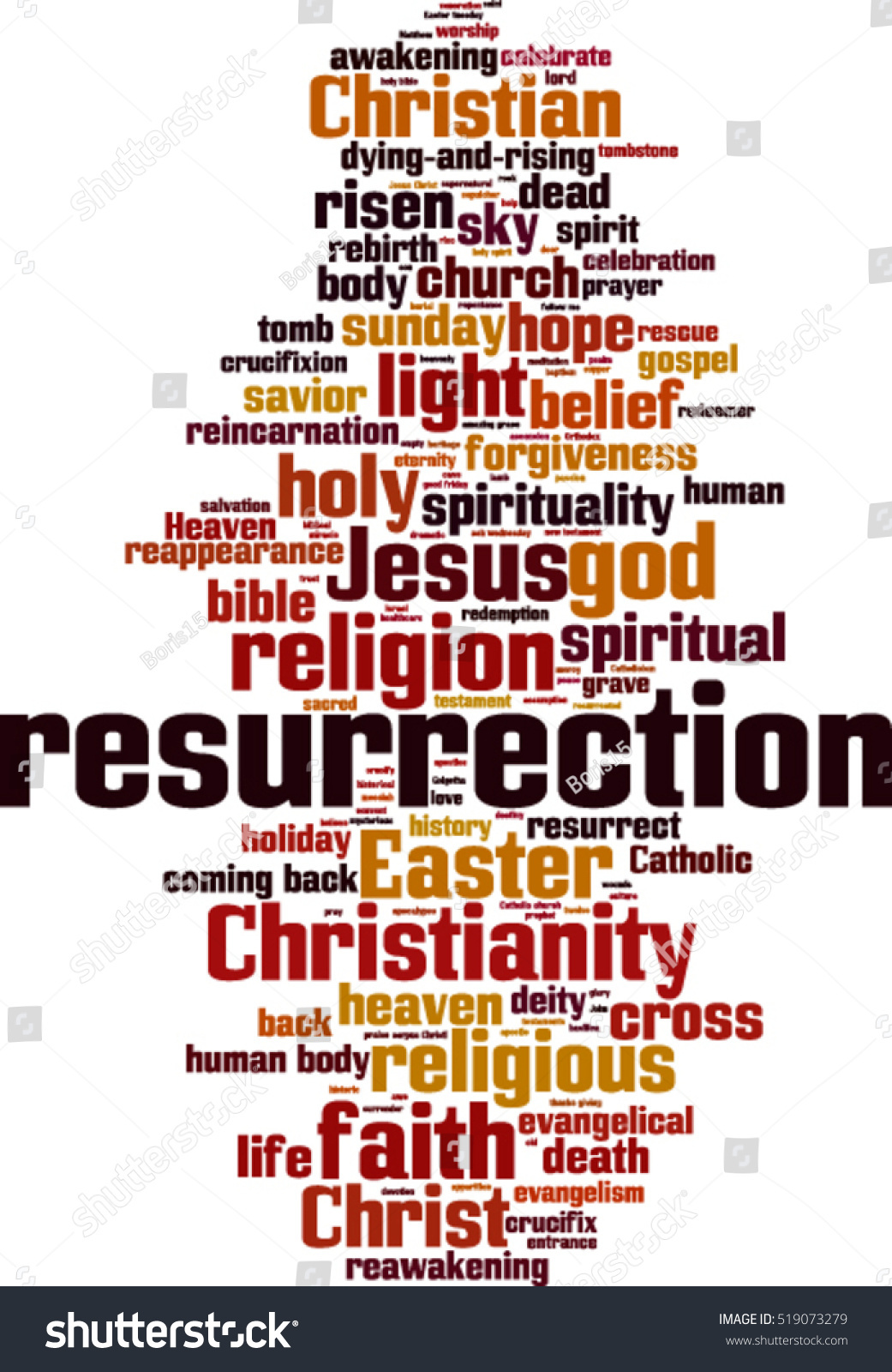 Resurrection Word Cloud Concept Vector Illustration Stock Vector ...