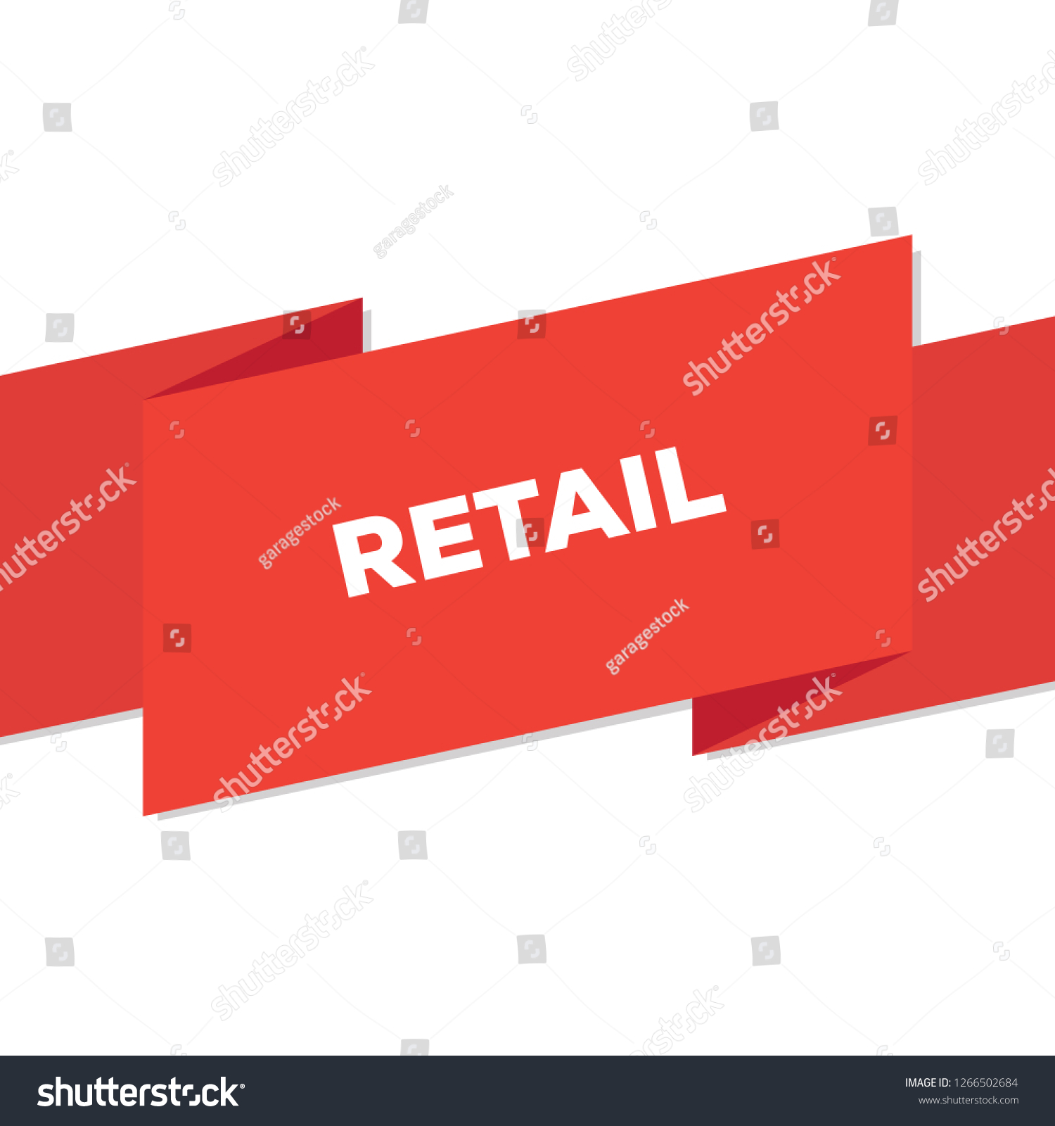 Retail Banner Concept: vector de stock (libre de regalías) 1266502684 ...