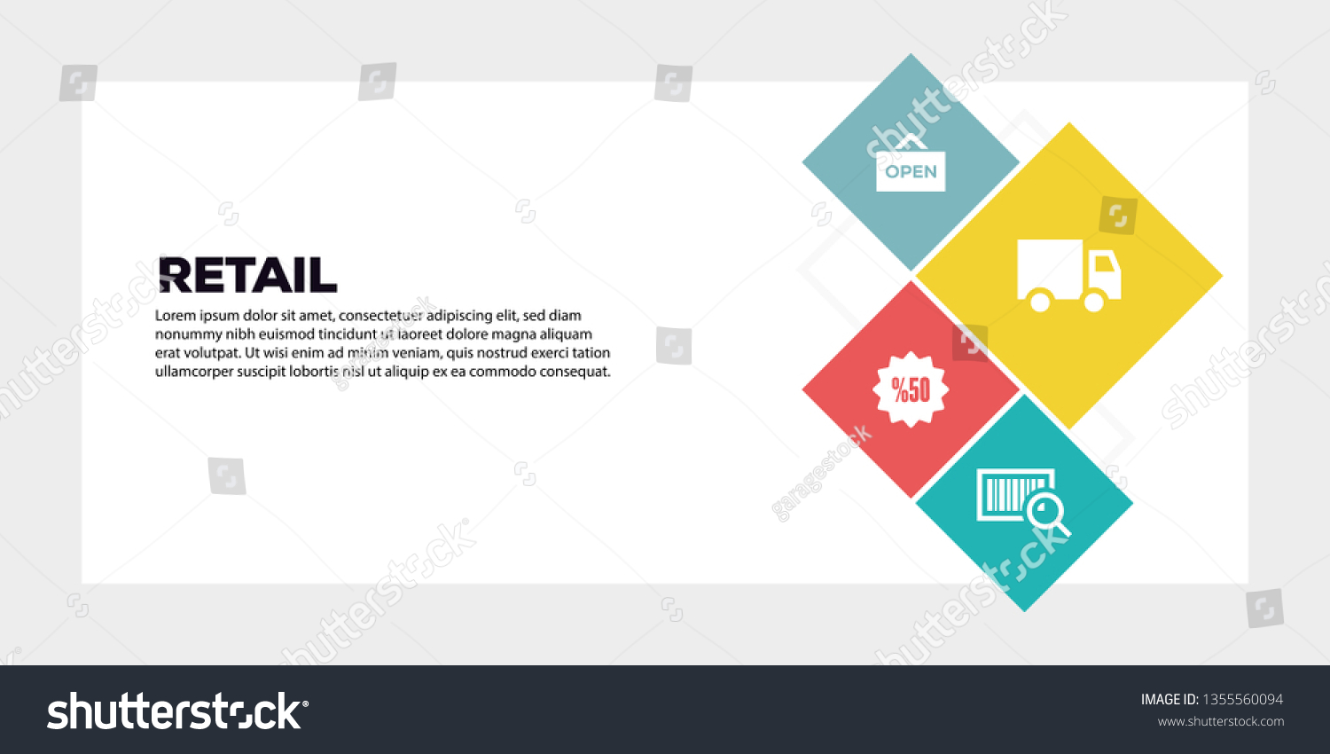 Retail Banner Concept Stock Vector (Royalty Free) 1355560094