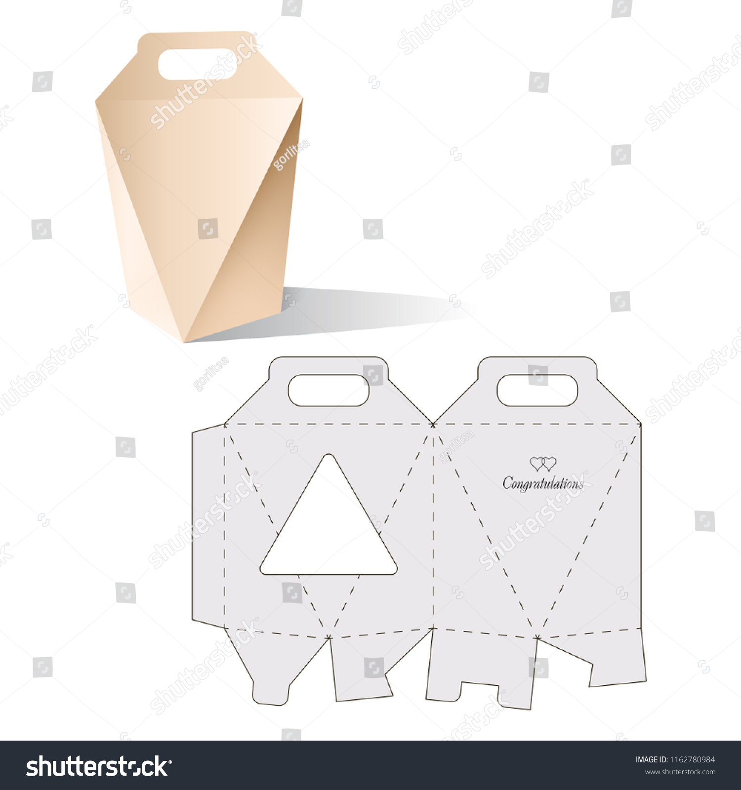 Retail Box Blueprint Template Stock Vector (Royalty Free) 1162780984