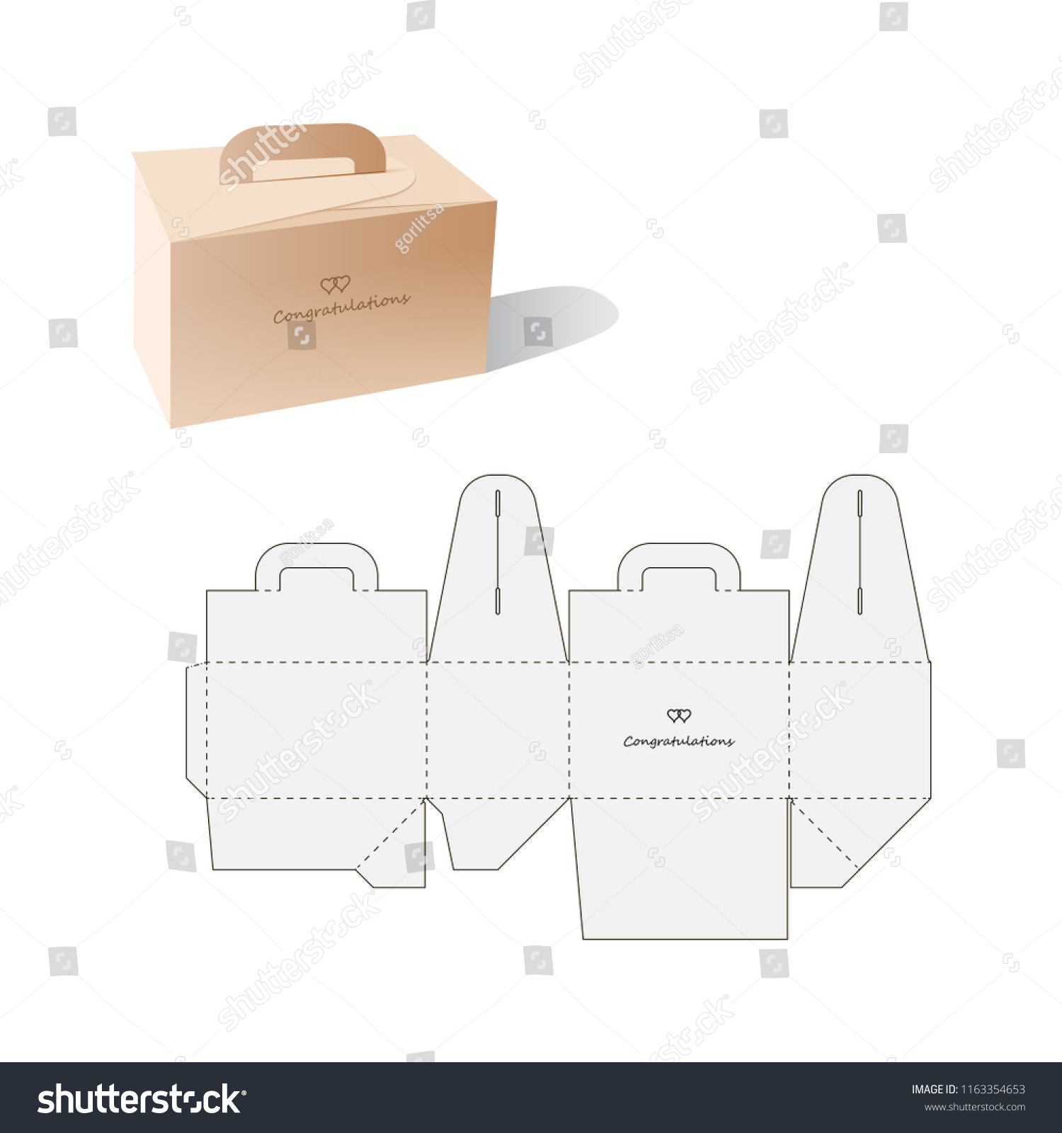 Retail Box Blueprint Template: vector de stock (libre de regalías ...
