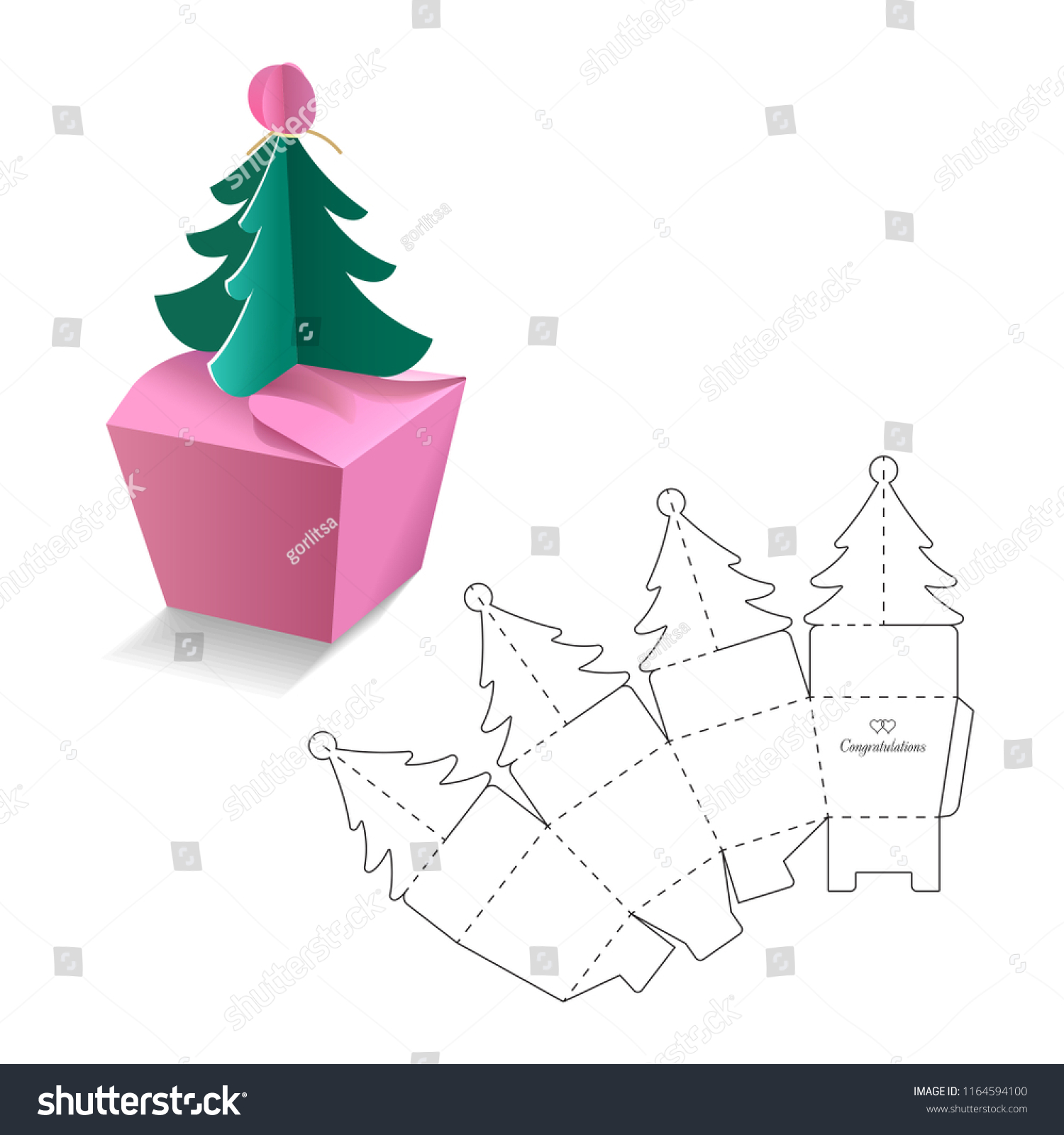 Retail Box Blueprint Template Stock Vector (Royalty Free) 1164594100 ...