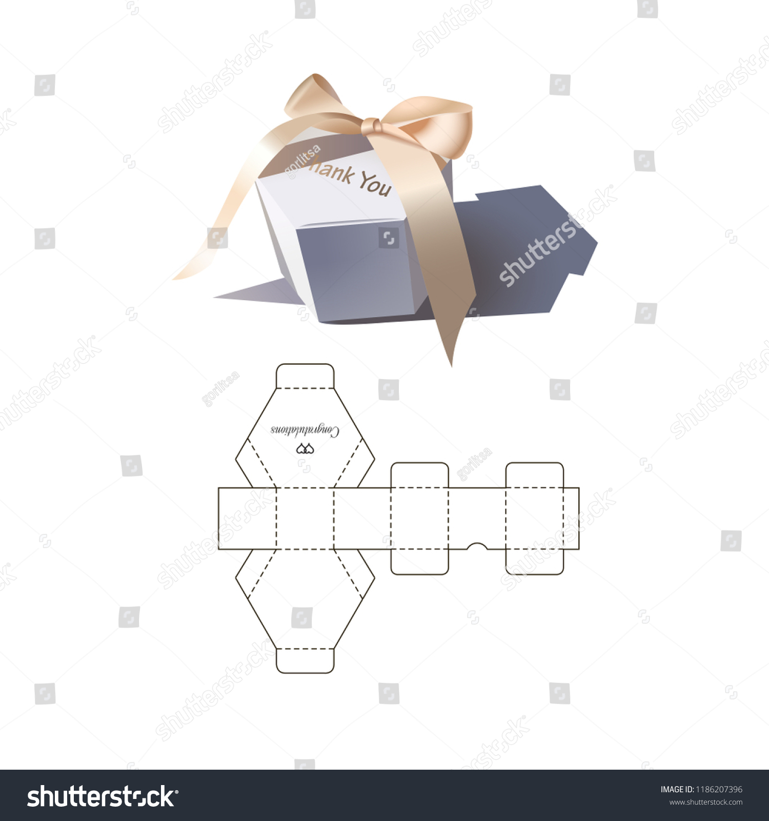 Retail Box Blueprint Template Stock Vector (Royalty Free) 1186207396