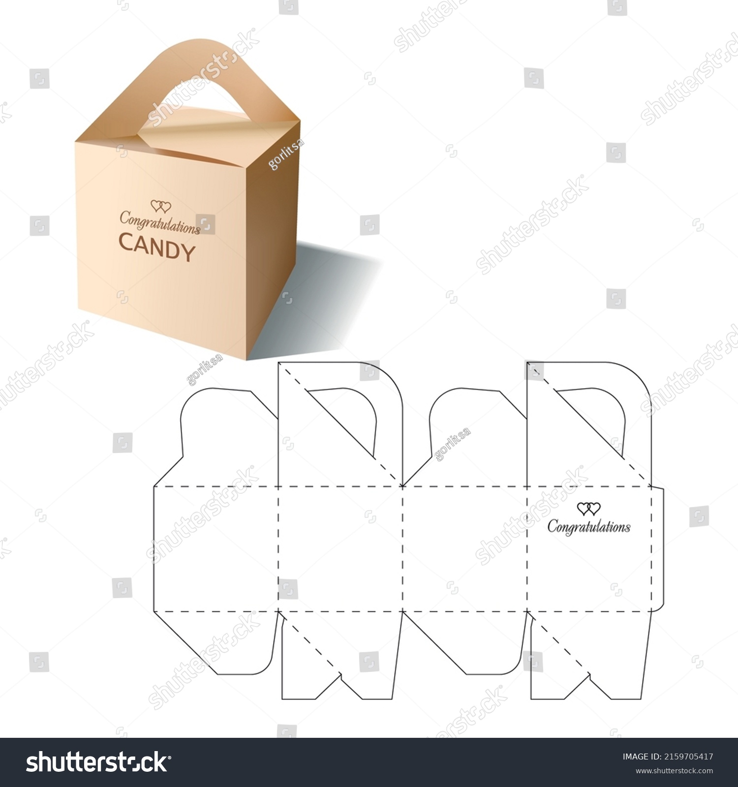 Retail Box Blueprint Template Stock Vector (Royalty Free) 2159705417 ...