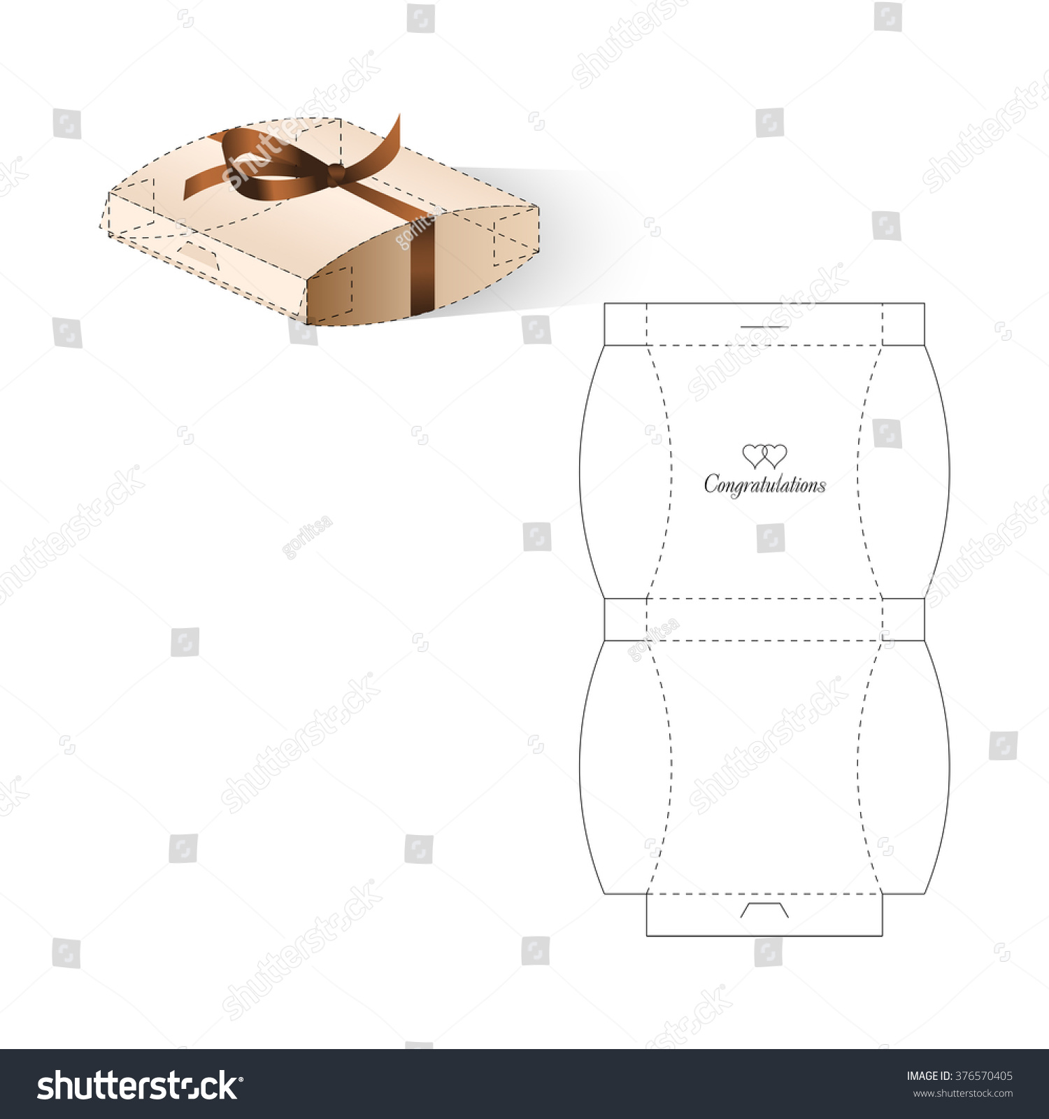 Retail Box Blueprint Template: vetor stock (livre de direitos) 376570405