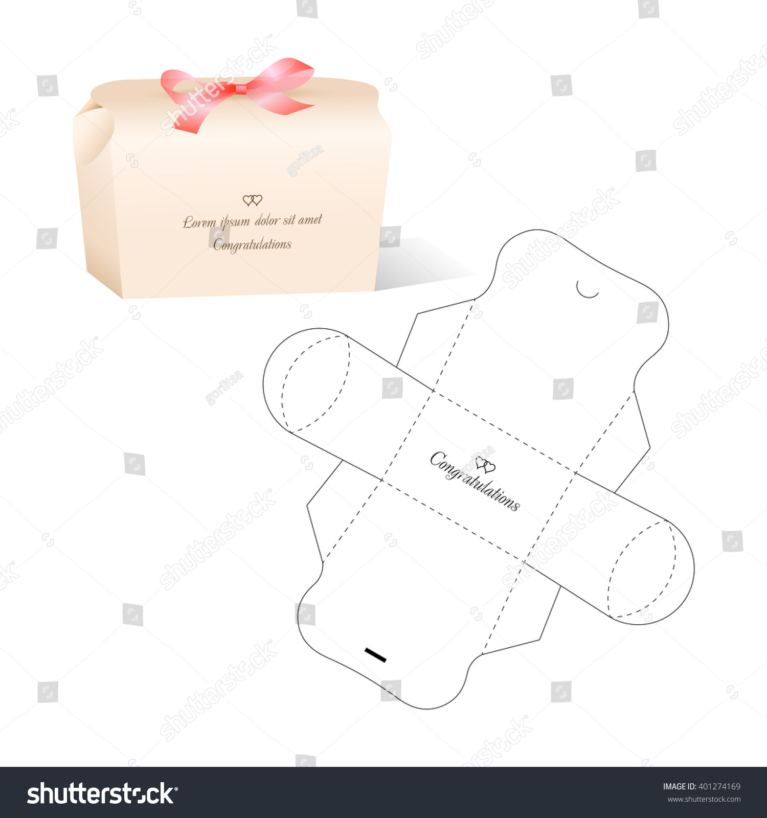 Retail Box Blueprint Template: vector de stock (libre de regalías ...