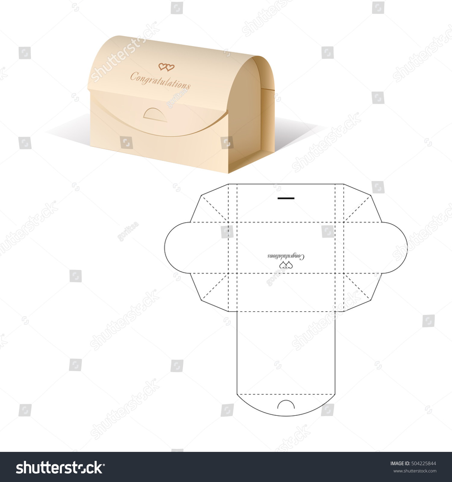 Retail Box Blueprint Template Stock Vector (Royalty Free) 504225844