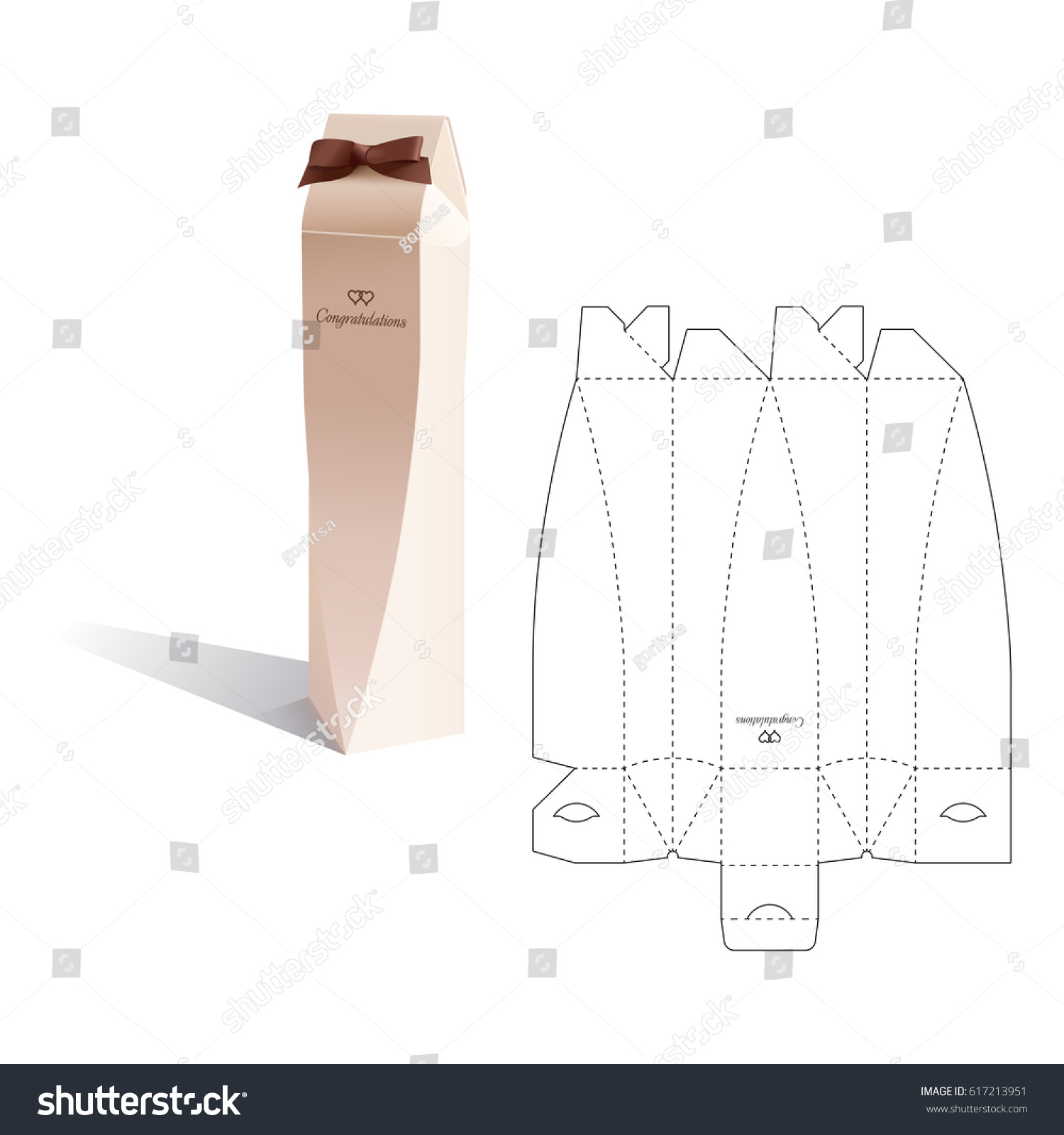 Retail Box Diecut Layout Stock Vector (Royalty Free) 617213951 ...