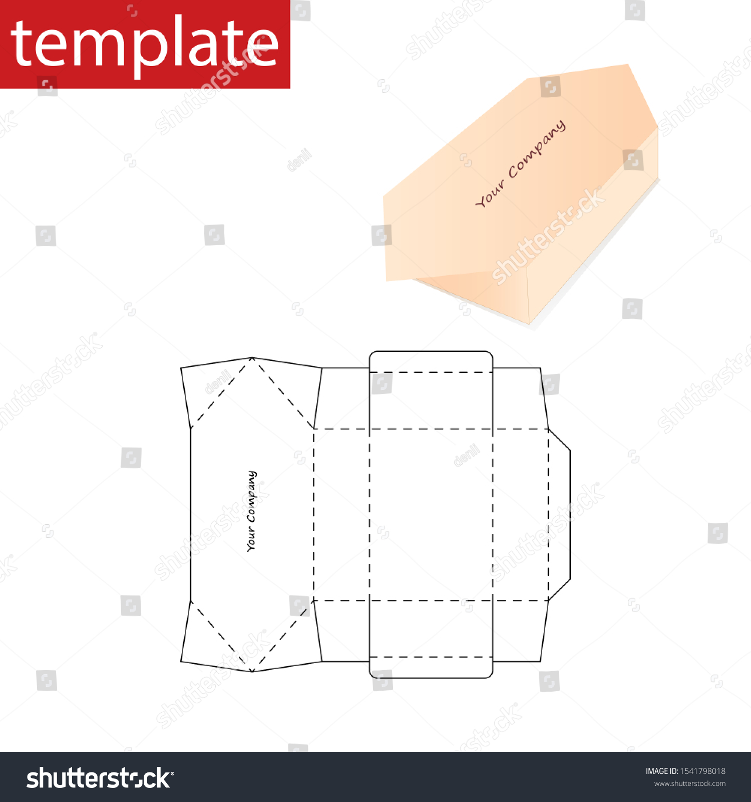 Retail Candy Box Template: vector de stock (libre de regalías) 1541798018