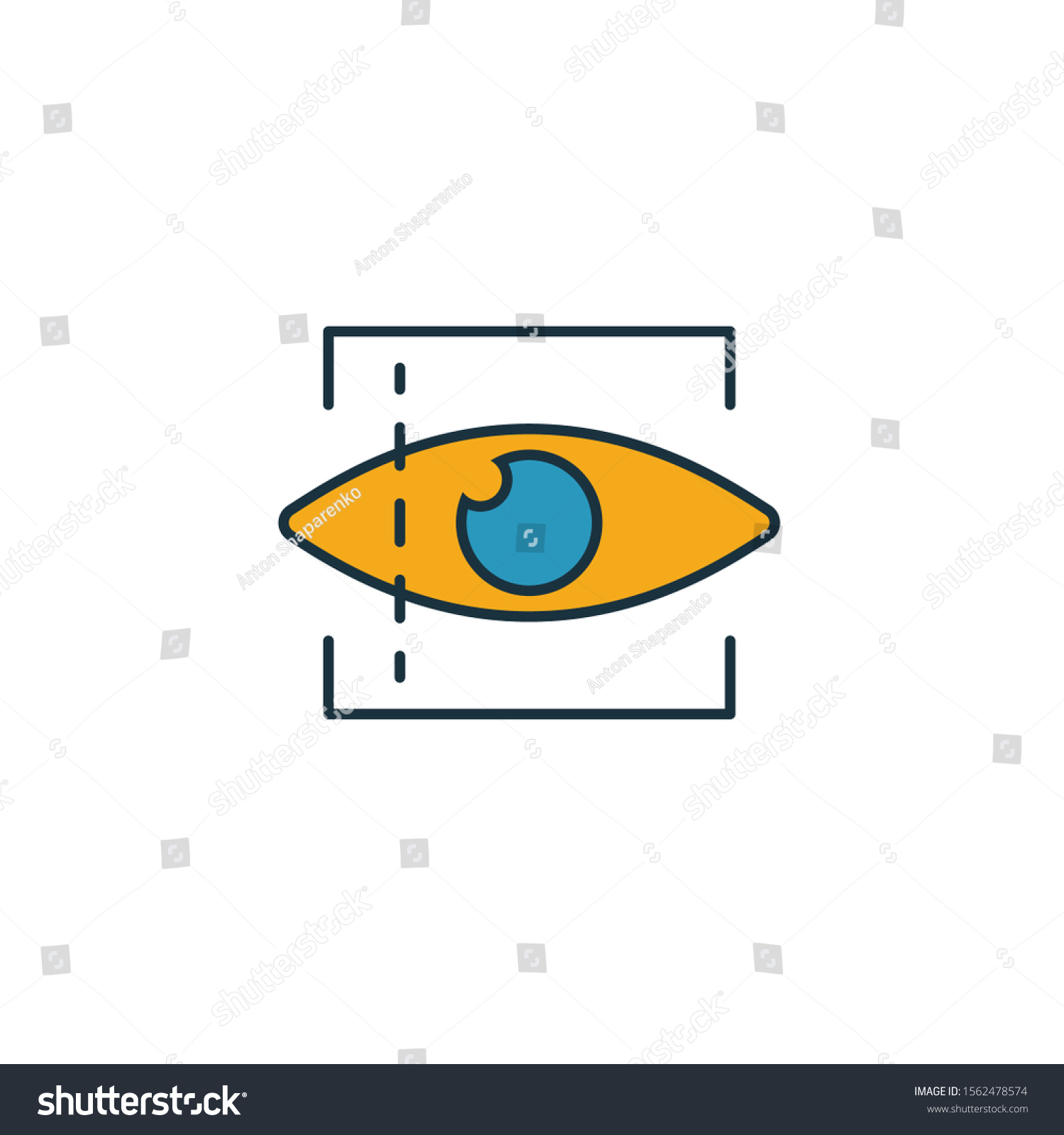 Retinal Recognition Icon Simple Element Security: vector de stock ...