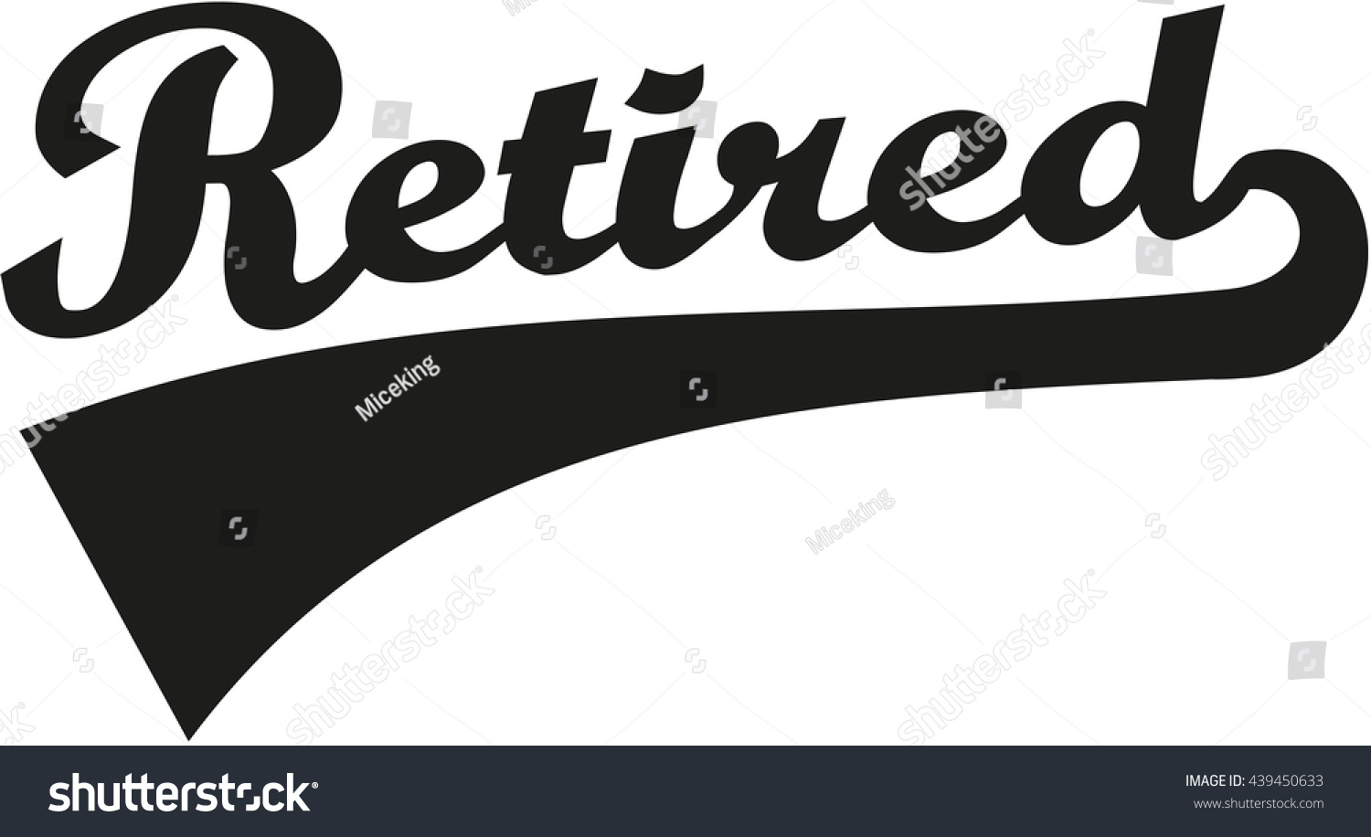 Retired Retro Font Stock Vector (Royalty Free) 439450633 | Shutterstock