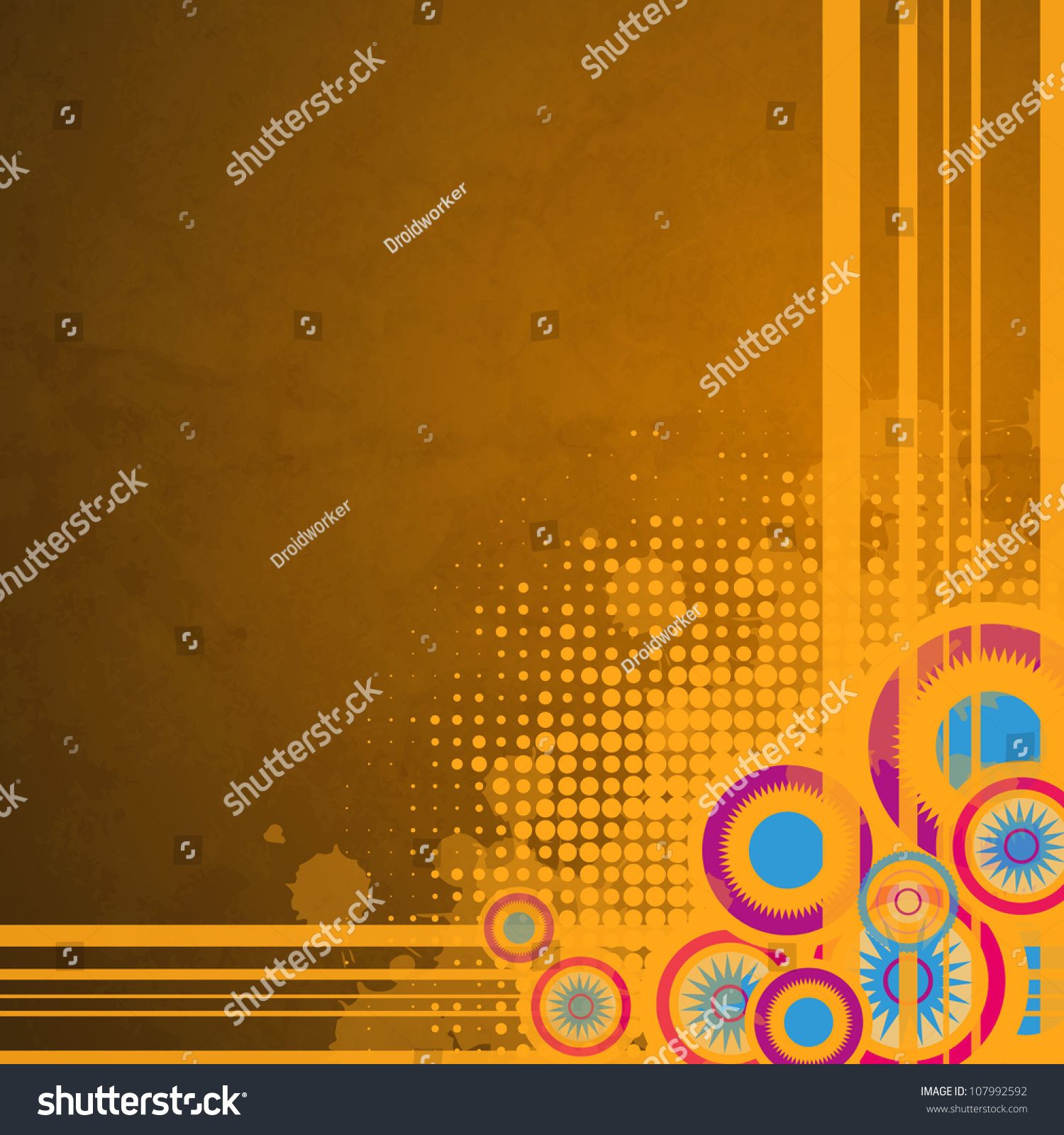 Retro Abstract Poster Design Stock Vector (Royalty Free) 107992592 ...