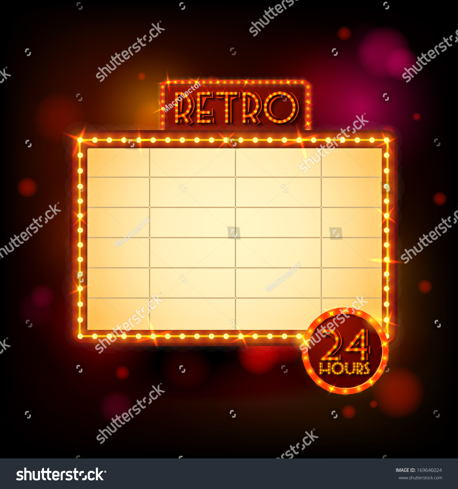 Retro Billboard Poster Vector Illustration Stock Vector (Royalty Free ...