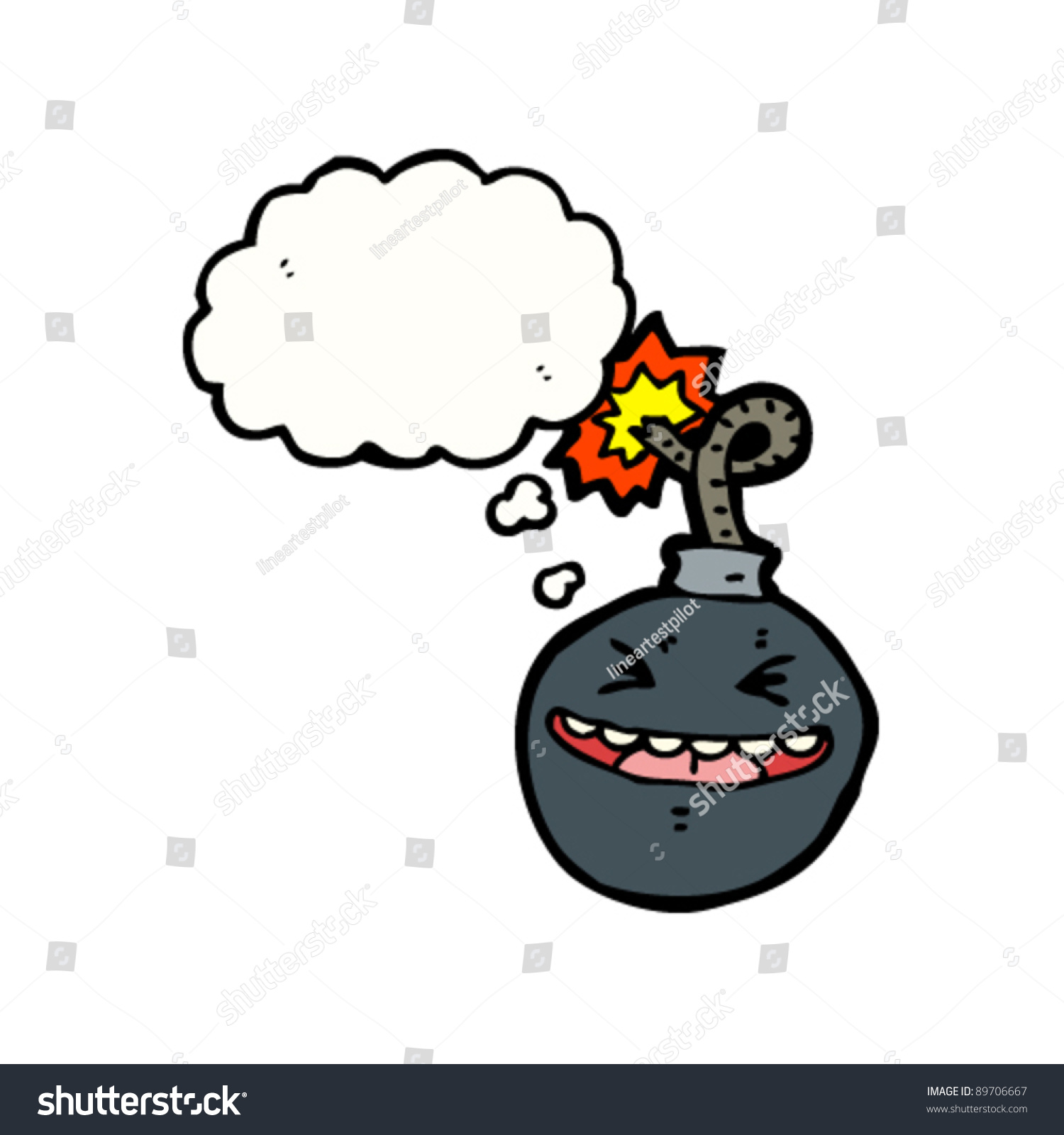 Retro Bomb Cartoon Character Stock Vector (Royalty Free) 89706667