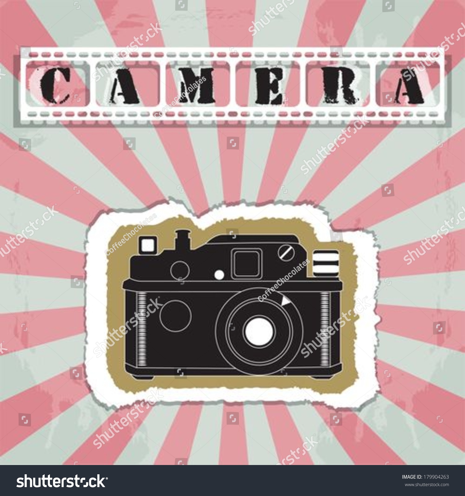Retro Camera Scrapbook Style Vector Stock Vector (Royalty Free ...