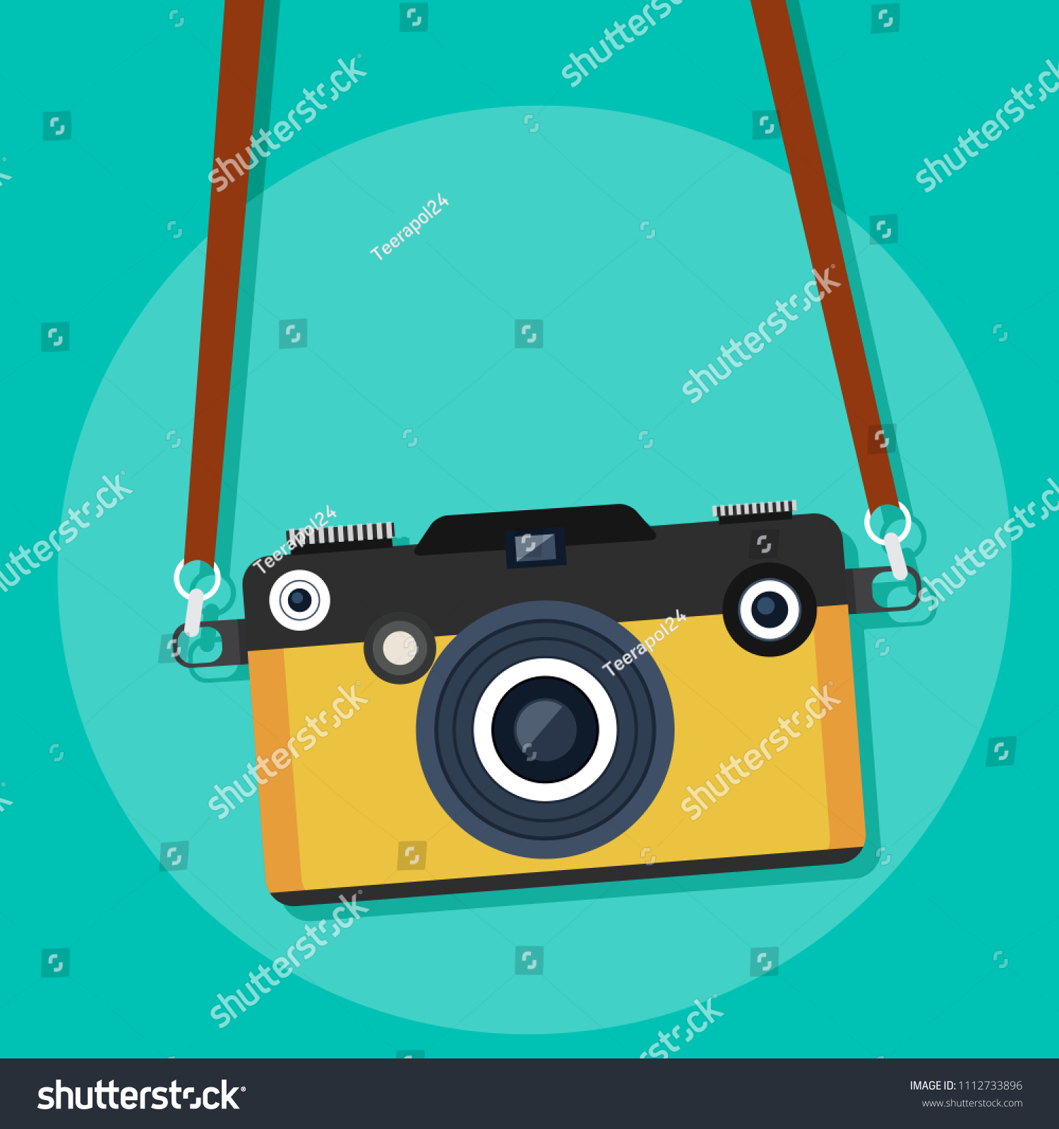 Retro Camera Vector Illustration Stock Vector (Royalty Free) 1112733896 ...