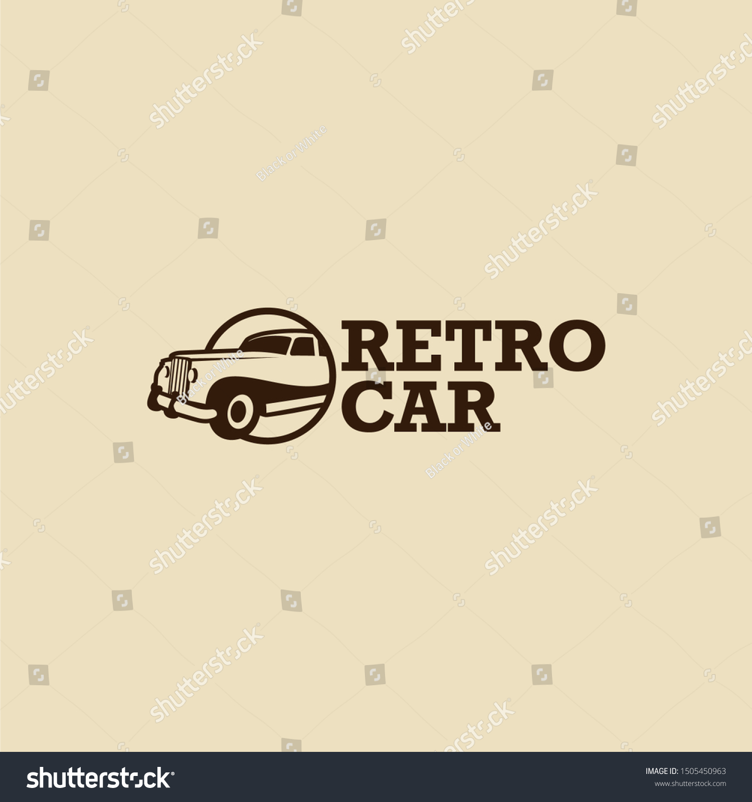 Retro Car Logo Design Vector: vector de stock (libre de regalías ...