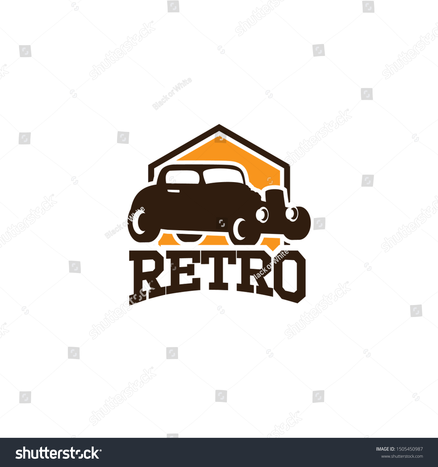 Retro Car Logo Design Vector Stock Vector (Royalty Free) 1505450987