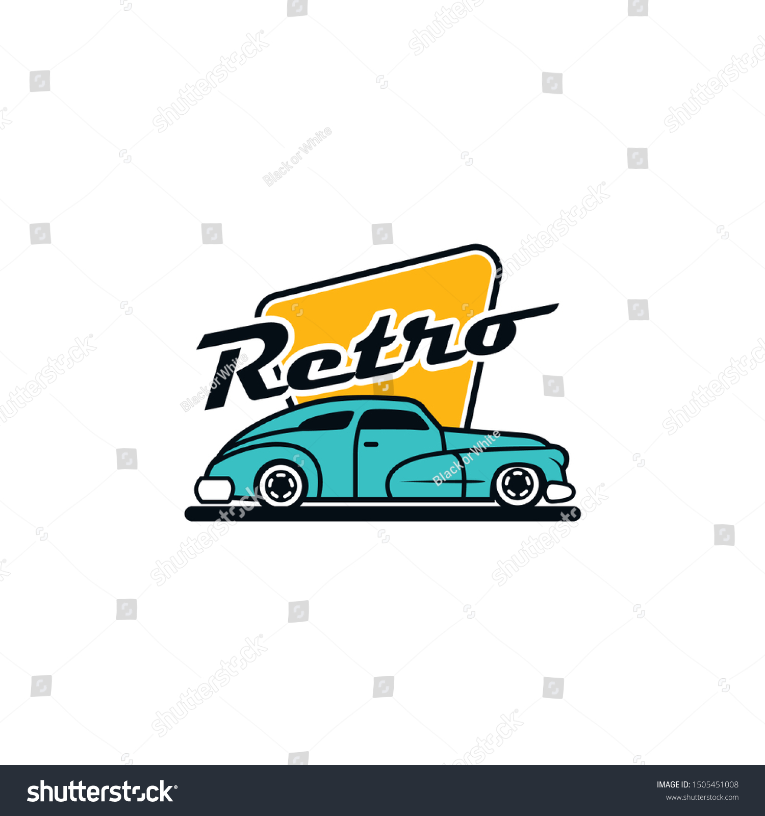 Retro Car Logo Design Vector Stock Vector (Royalty Free) 1505451008 ...