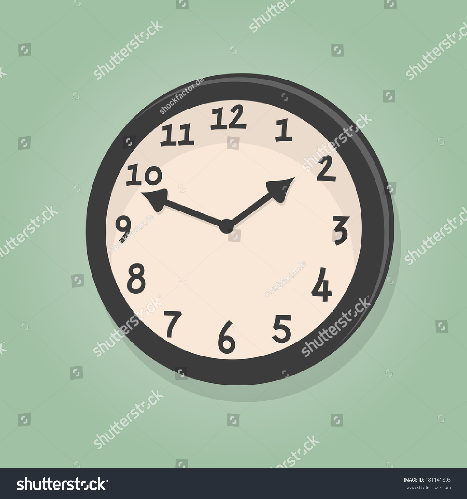 Retro Cartoon Clock Stock Vector 181141805 : Shutterstock