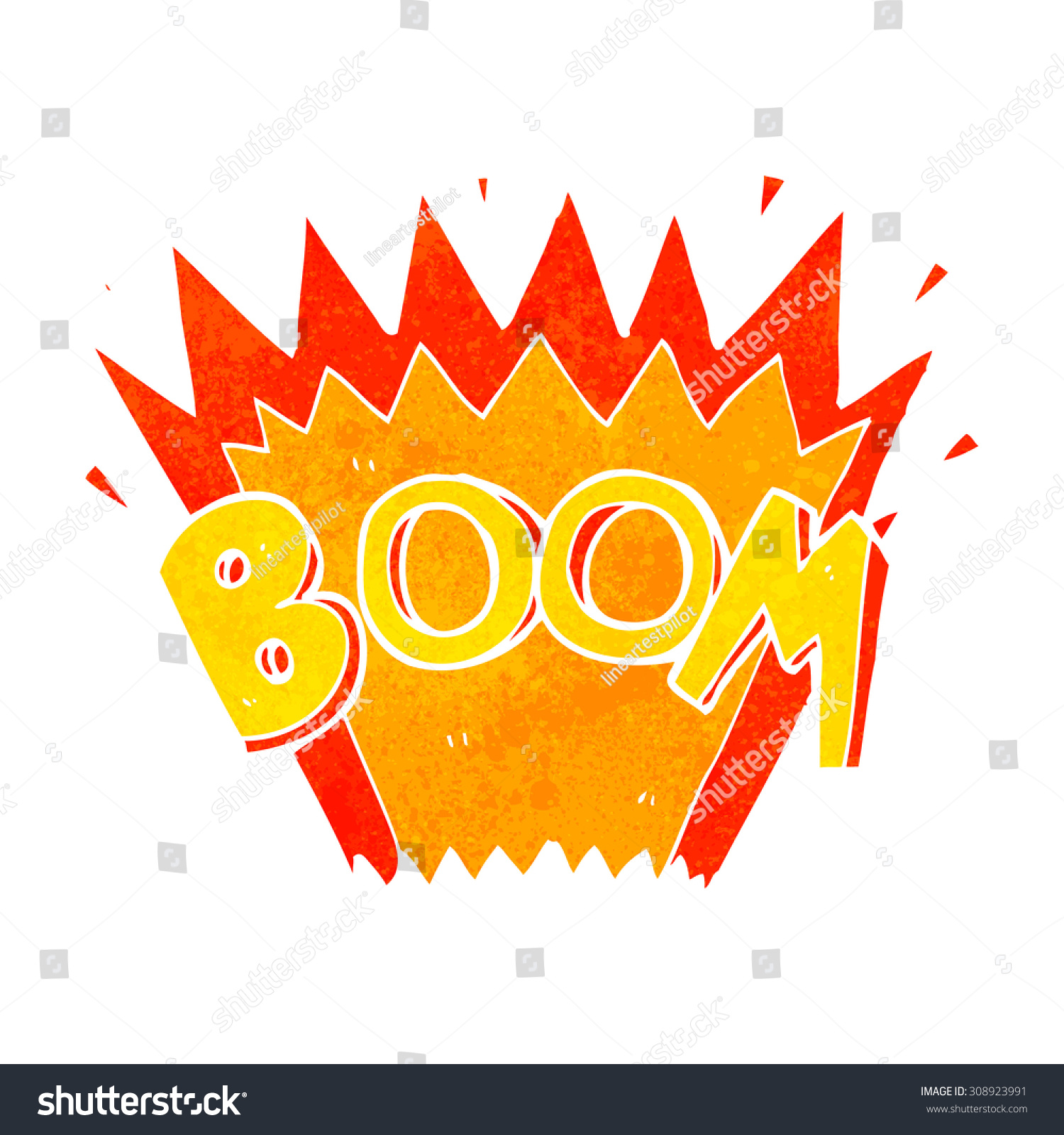 Retro Cartoon Comic Book Explosion Stock Vector (Royalty Free ...
