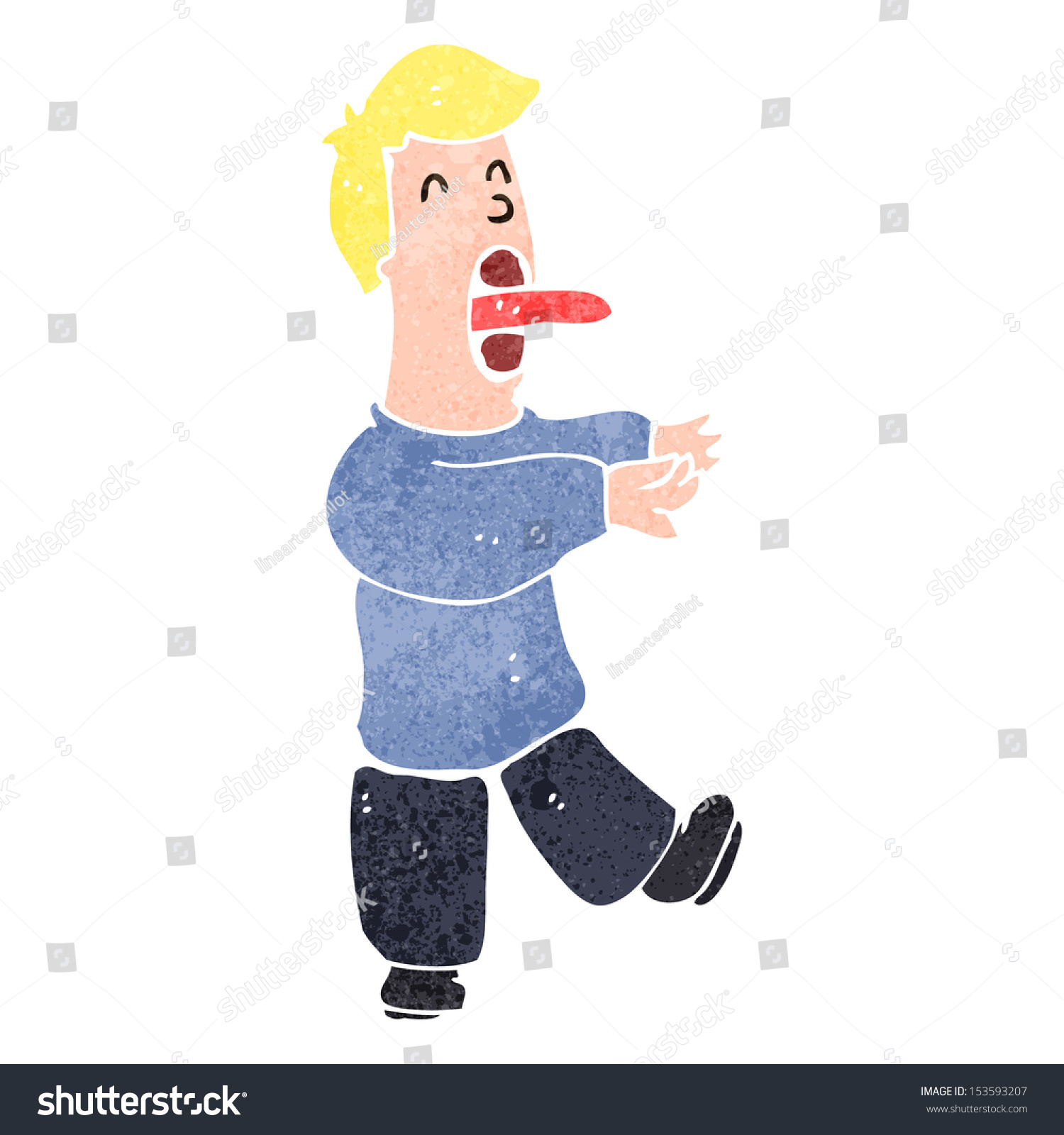 Retro Cartoon Hypnotized Man Stock Vector (Royalty Free) 153593207 ...