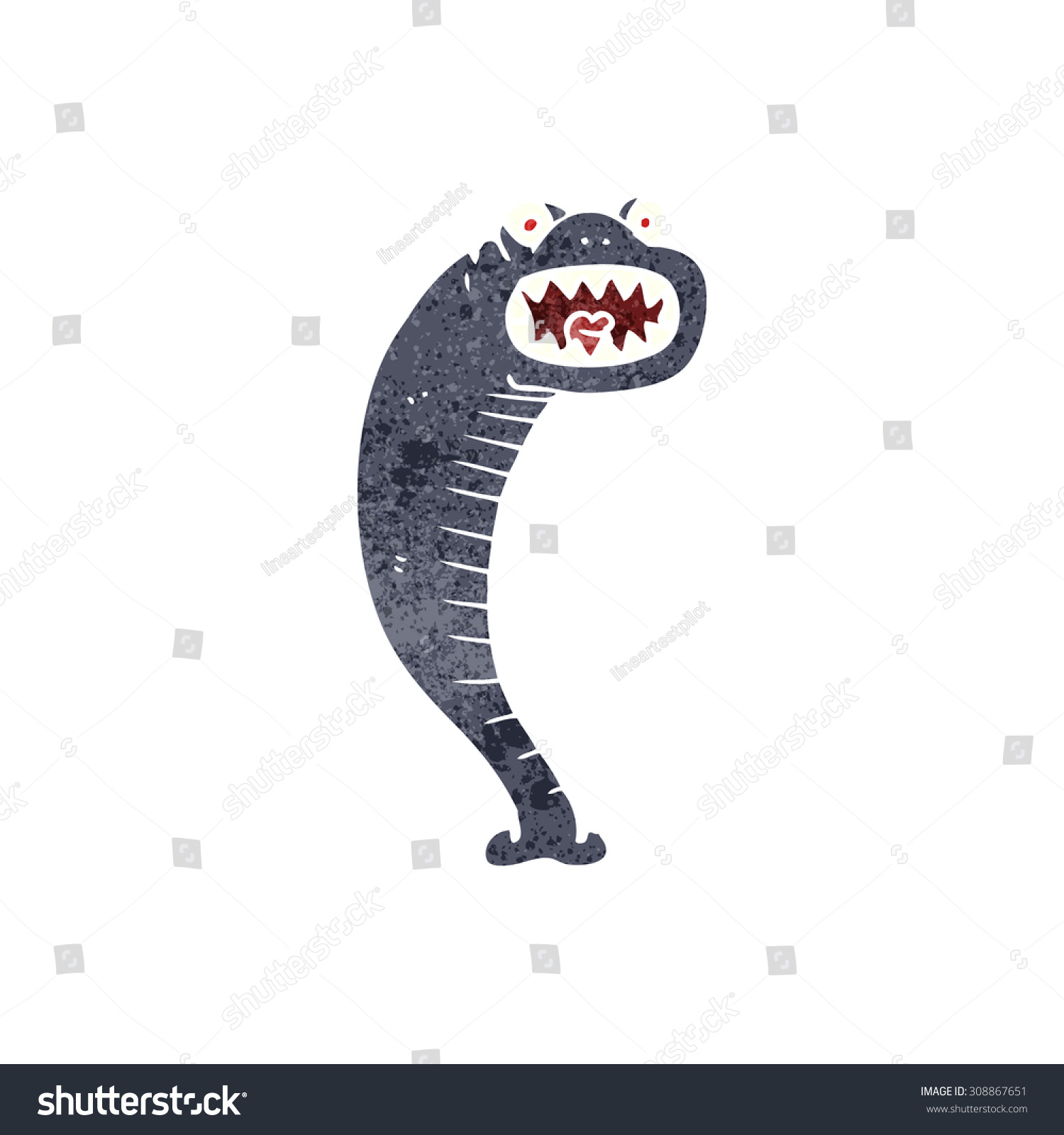 Retro Cartoon Leech Stock Vector (Royalty Free) 308867651 | Shutterstock