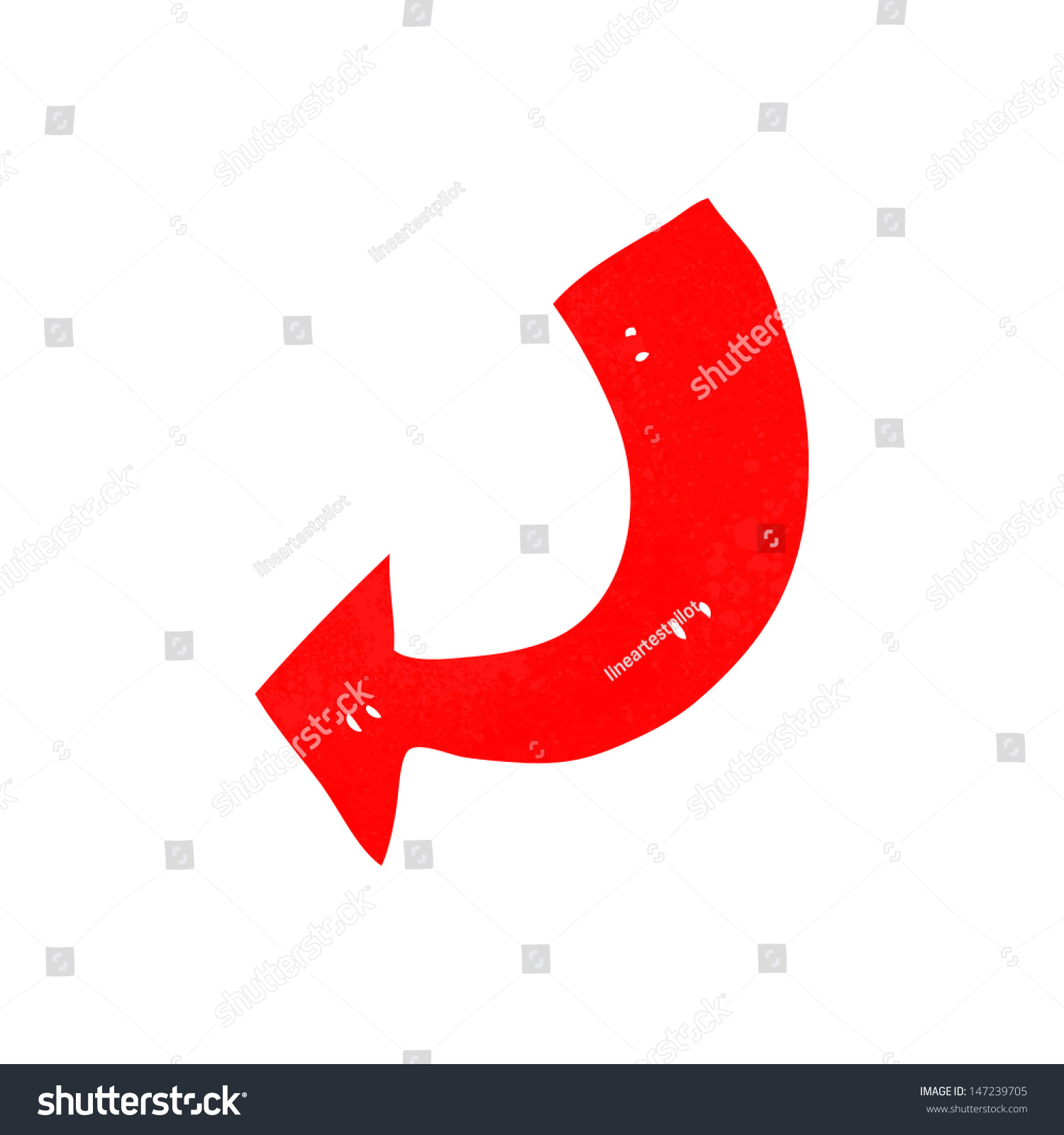Retro Cartoon Pointing Arrow Stock Vector (Royalty Free) 147239705 ...