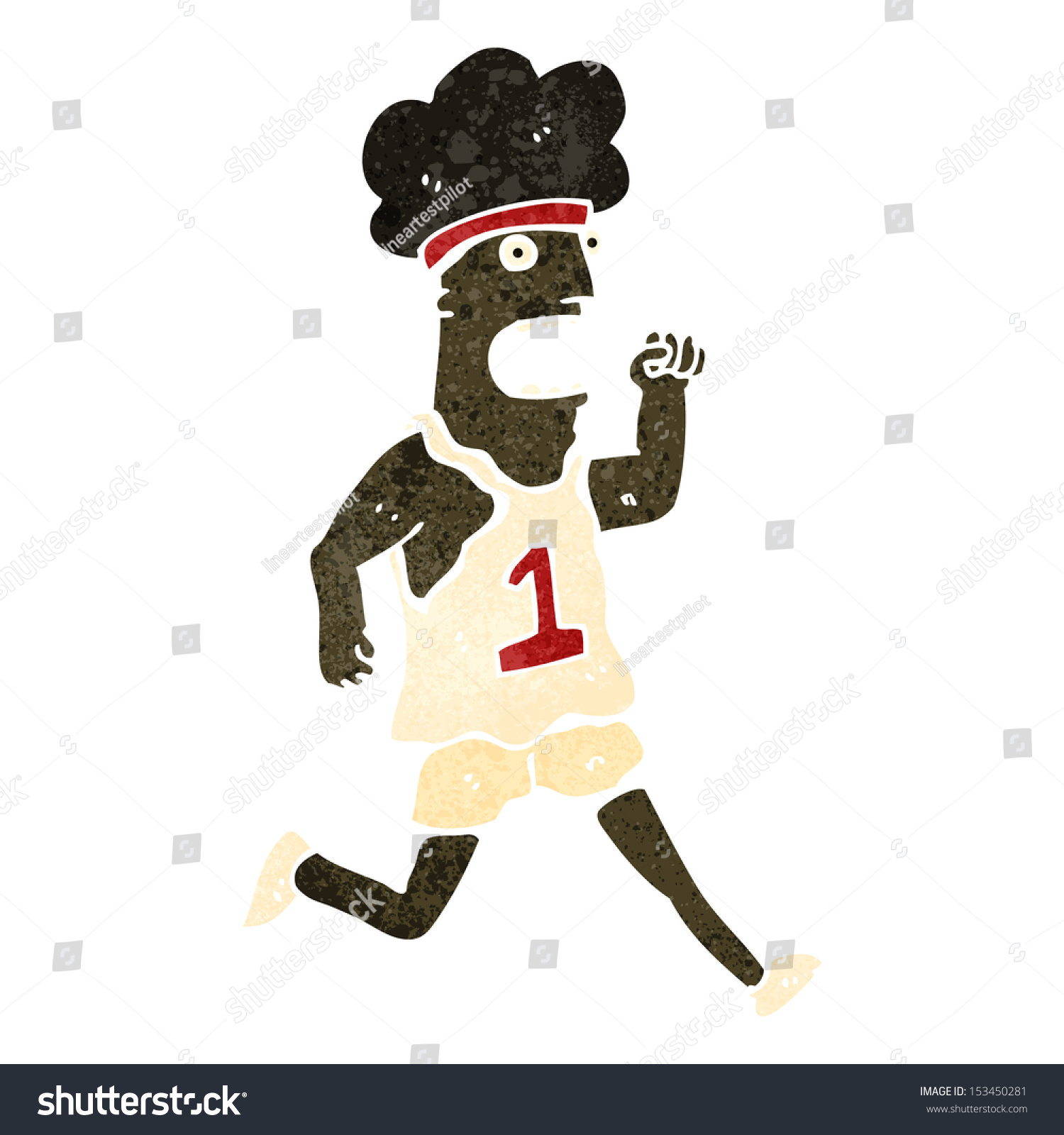 Retro Cartoon Tired Runner Stock Vector (Royalty Free) 153450281