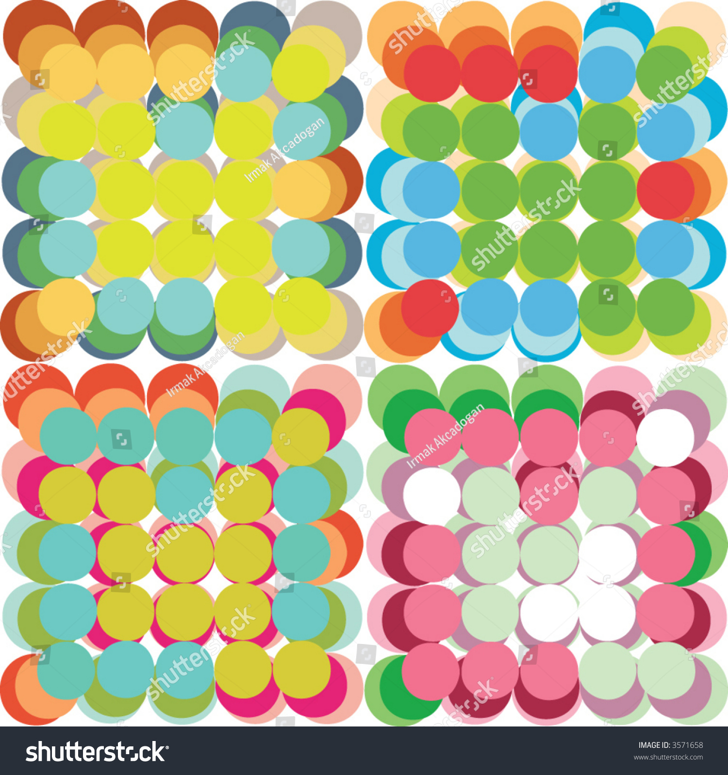 Retro Colorful Pop Art Patterns Stock Vector Illustration 3571658 ...