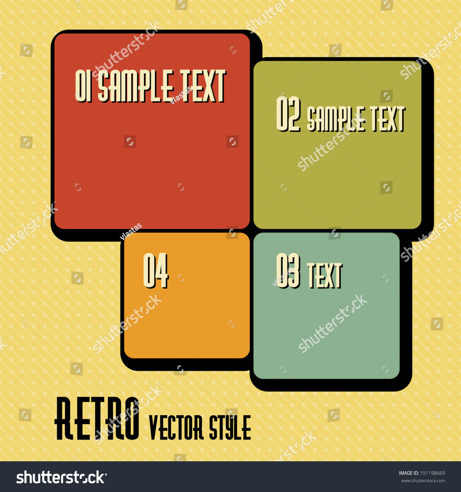 Retro Design Vector Squares Old Layout Stock Vector (Royalty Free ...