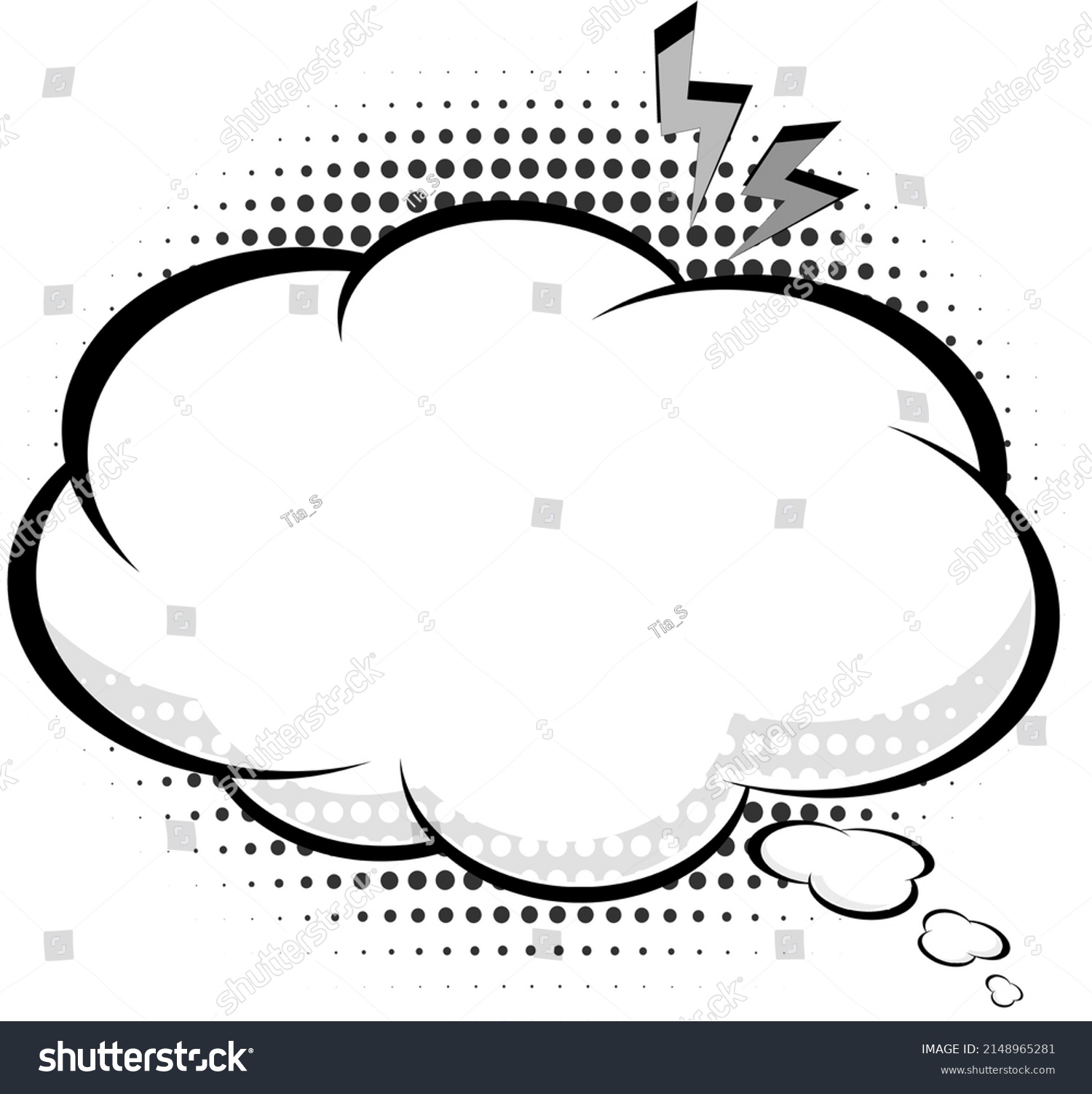 Retro Empty Comic Bubbles Elements Set Stock Vector (Royalty Free ...