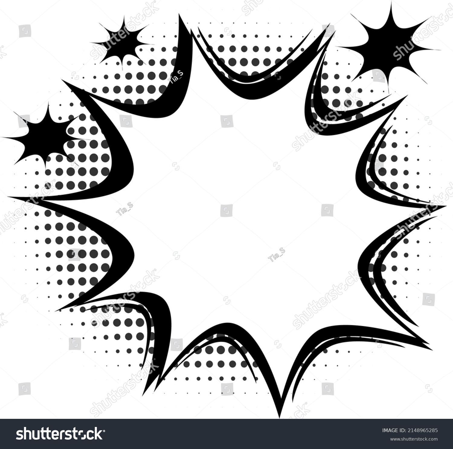 Retro Empty Comic Bubbles Elements Set Stock Vector (Royalty Free ...