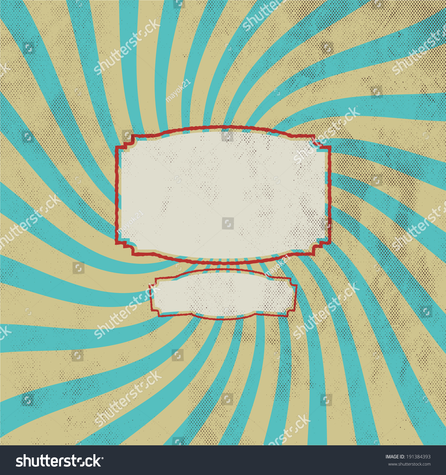 Retro Frame Template Vector Illustration: vector de stock (libre de ...