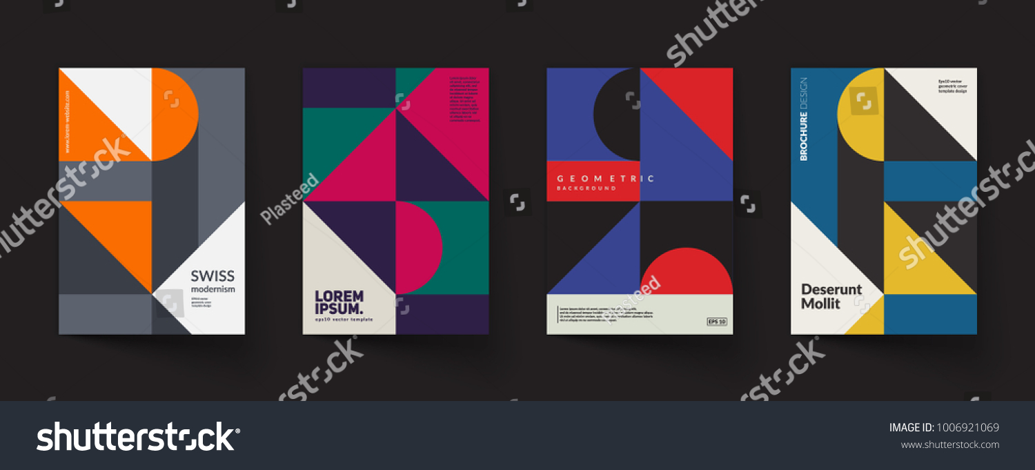 Retro Geometric Covers Design Eps10 Vector Stock Vector (Royalty Free ...